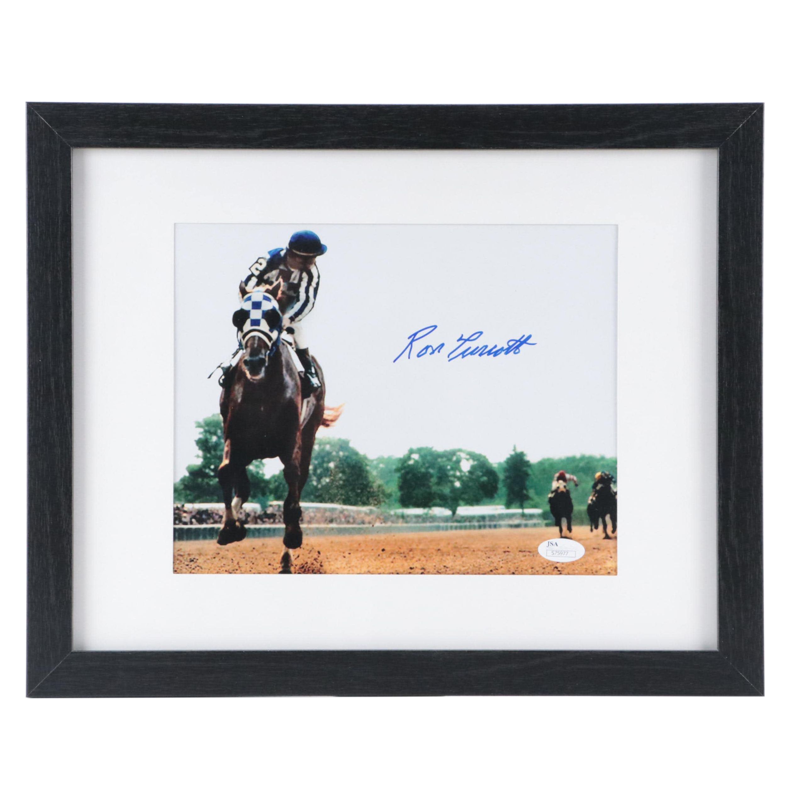 Signed Ron Turcotte Riding Secretariat Giclée in Matted Frame | EBTH