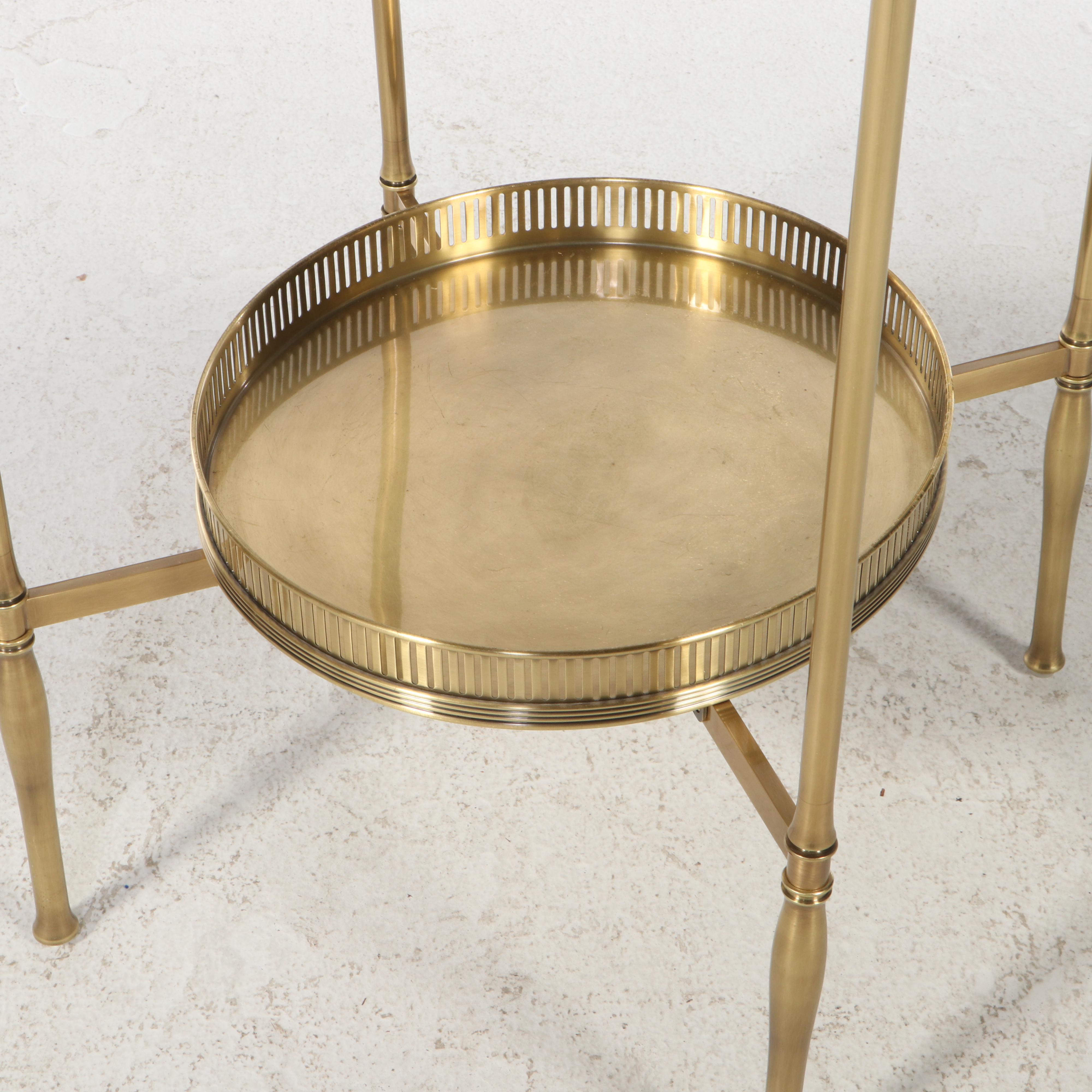 Regency Style Brass-Patinated Metal Two-Tier Tray Table | Everything ...