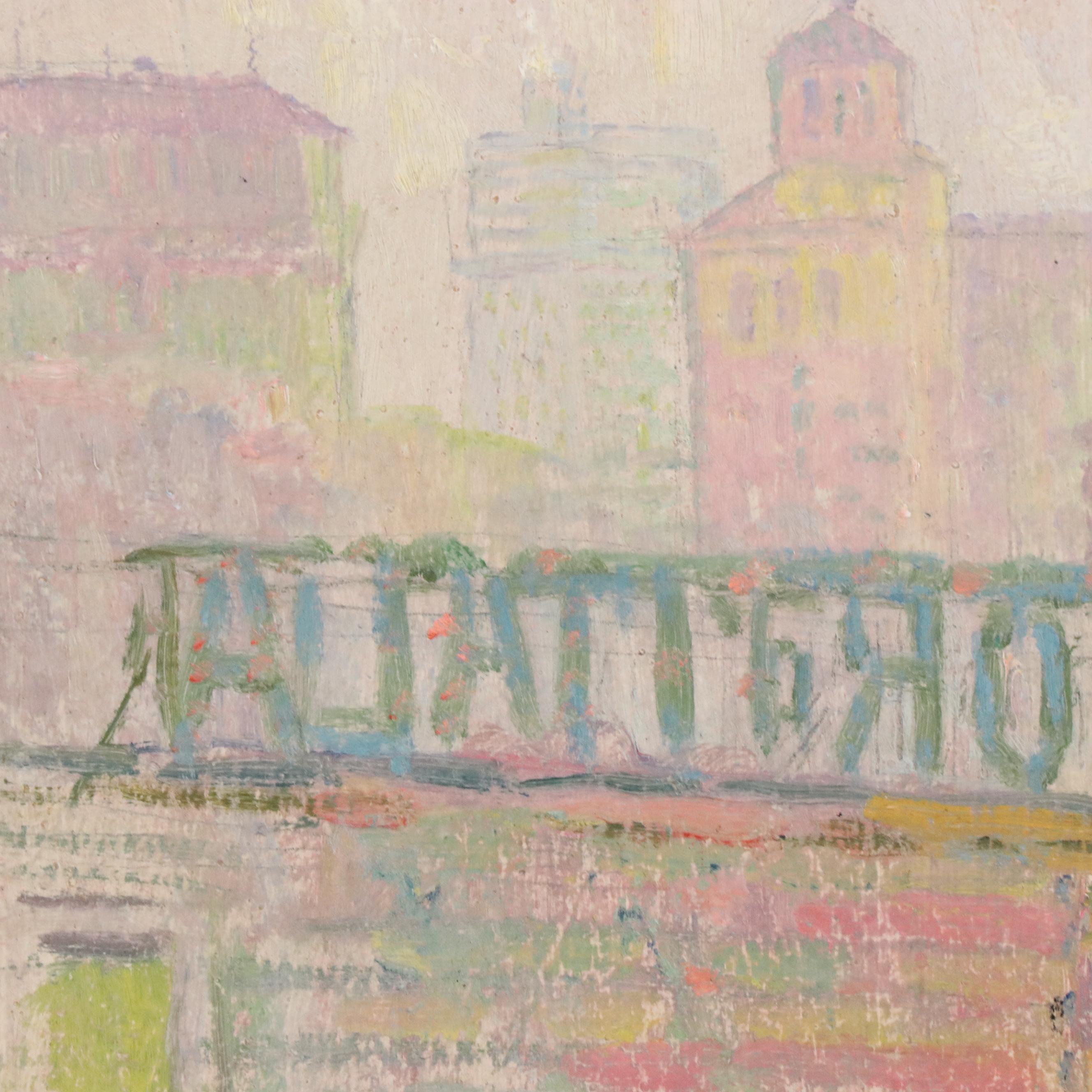 Joseph Sacks Oil Painting "View of San Francisco with Fior d'Italia ...