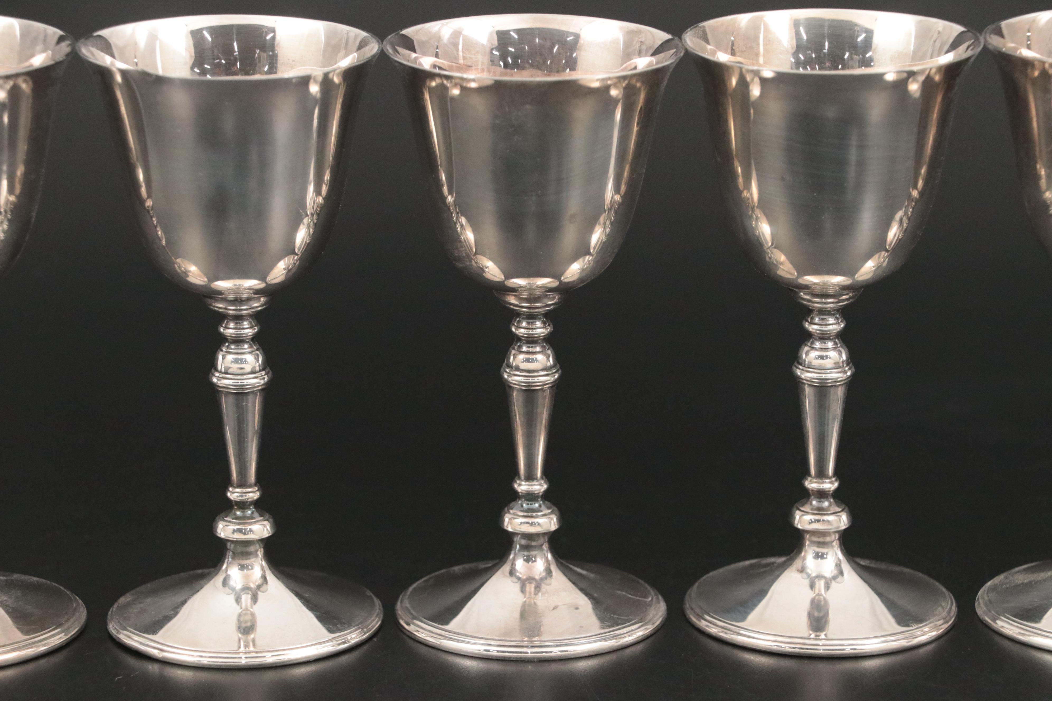 English Sterling Silver Goblets, 1970 | EBTH
