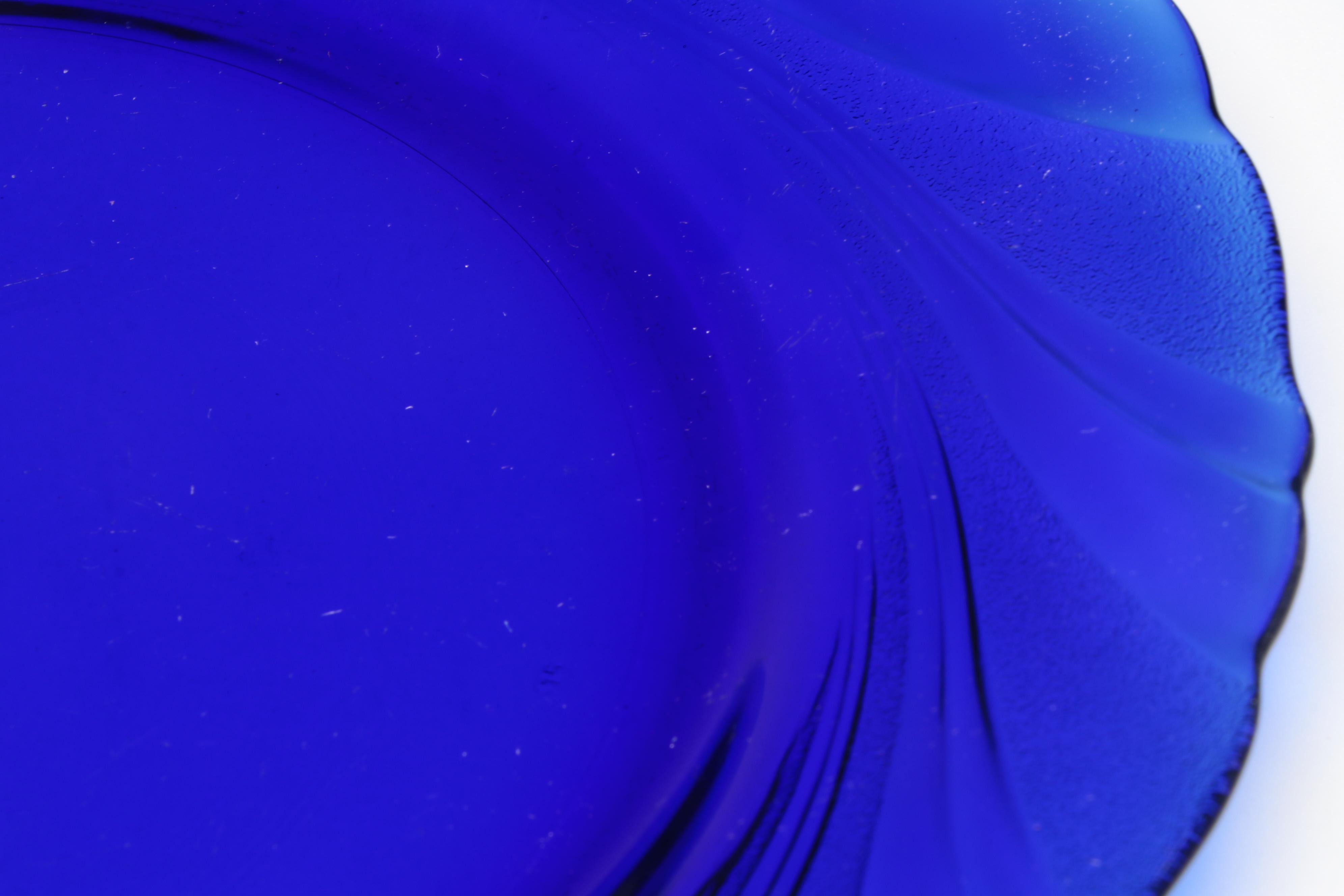 Duralex Cobalt Blue Glass Dinner Plates and Vereco Glass Salad Plates ...