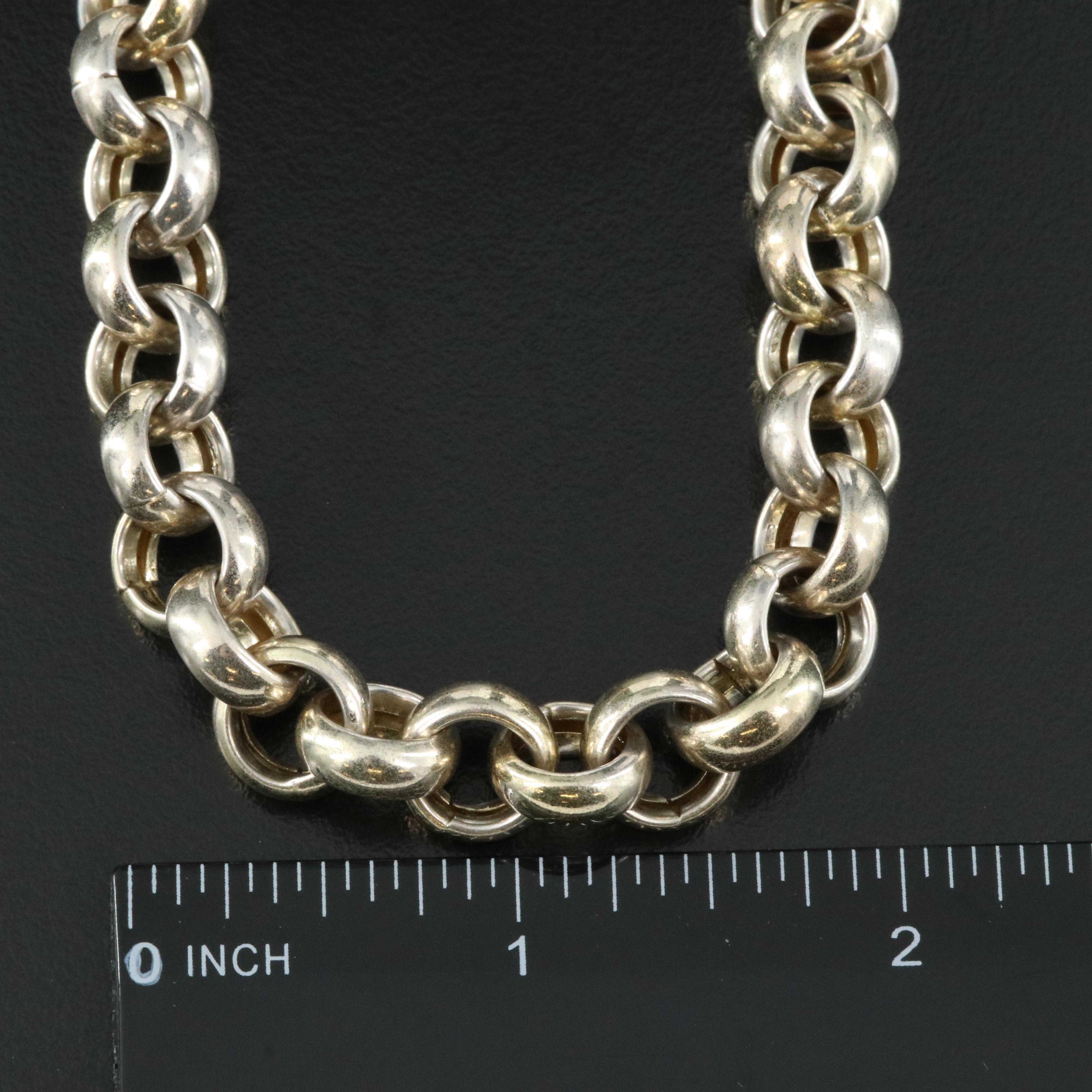 Italian Sterling Rolo Necklace | EBTH