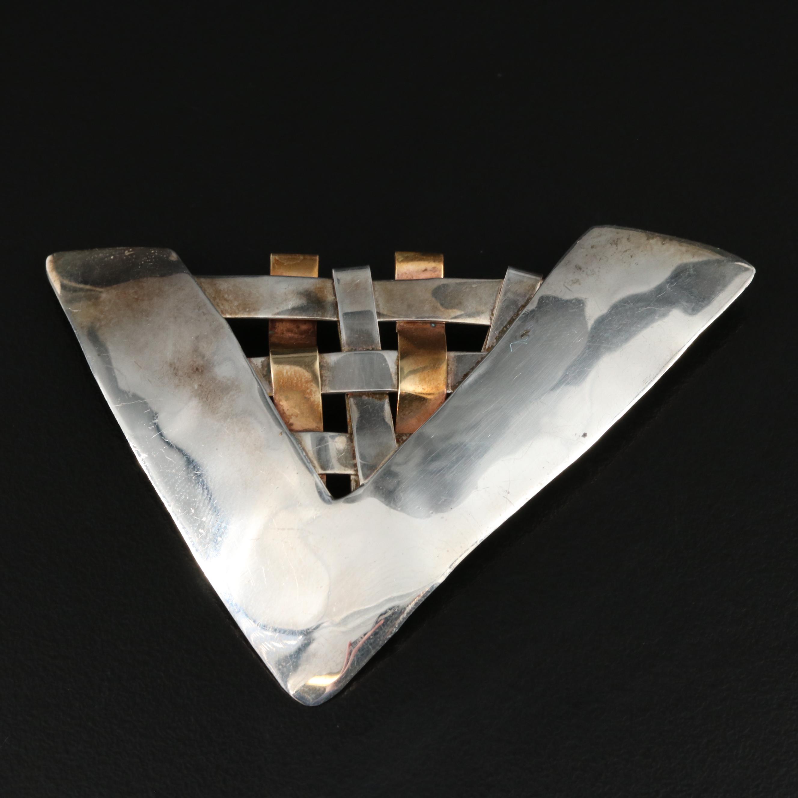 Sterling Triangular Brooch | EBTH