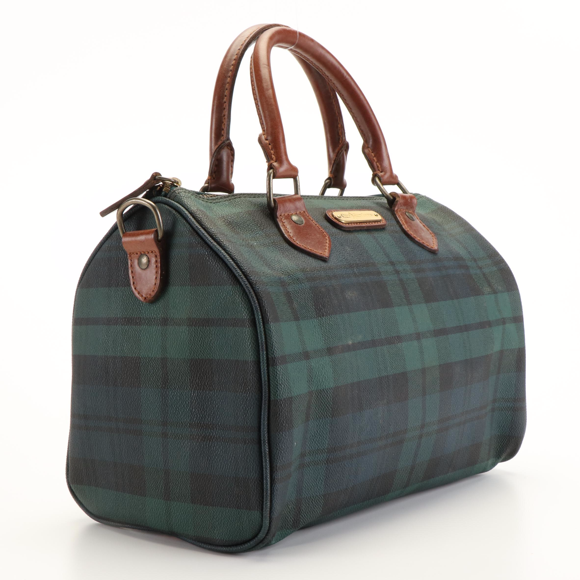 Ralph Lauren Polo Tartan Canvas Boston Bag | EBTH