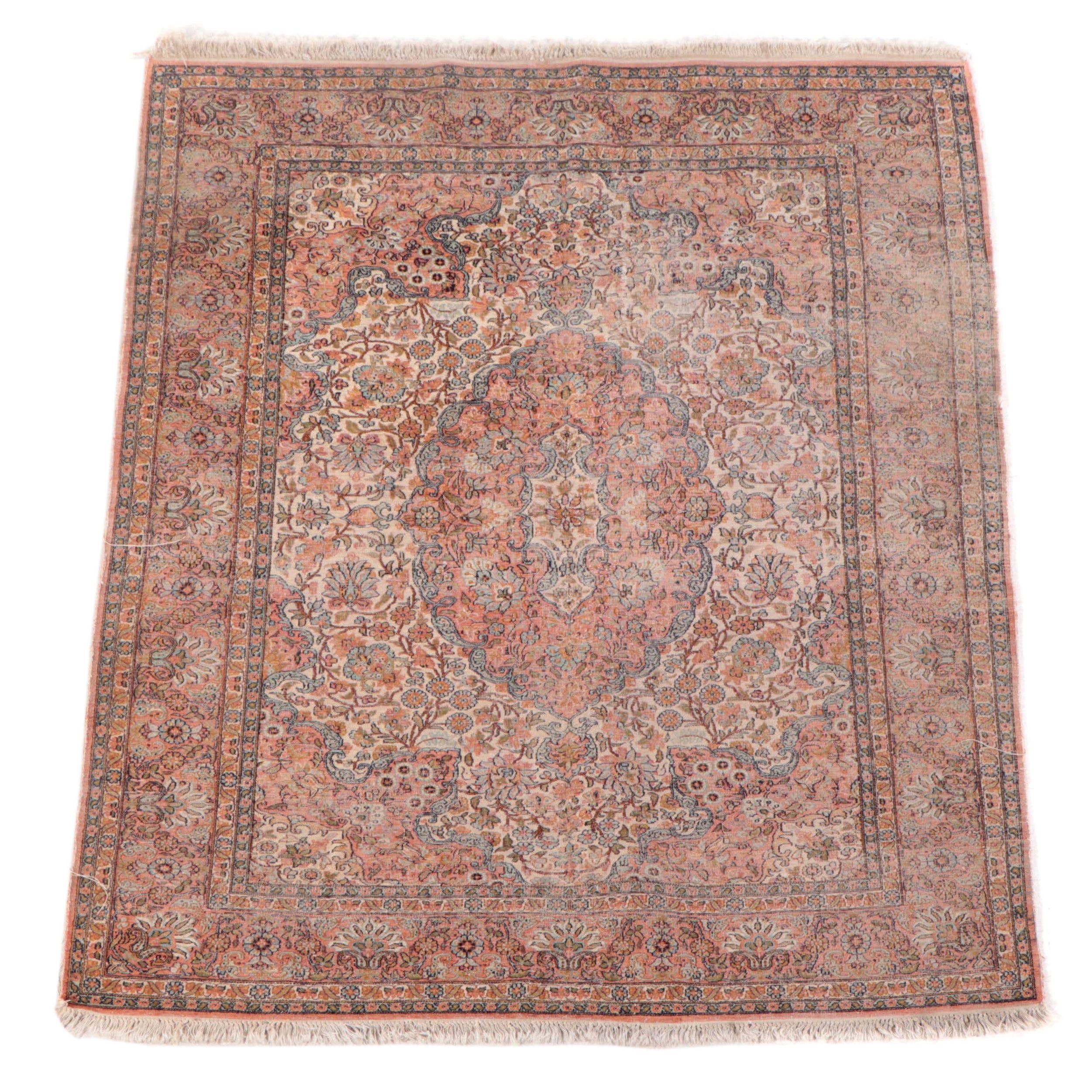 5'1 x 7'4 Hand-Knotted Persian Kerman Area Rug | EBTH