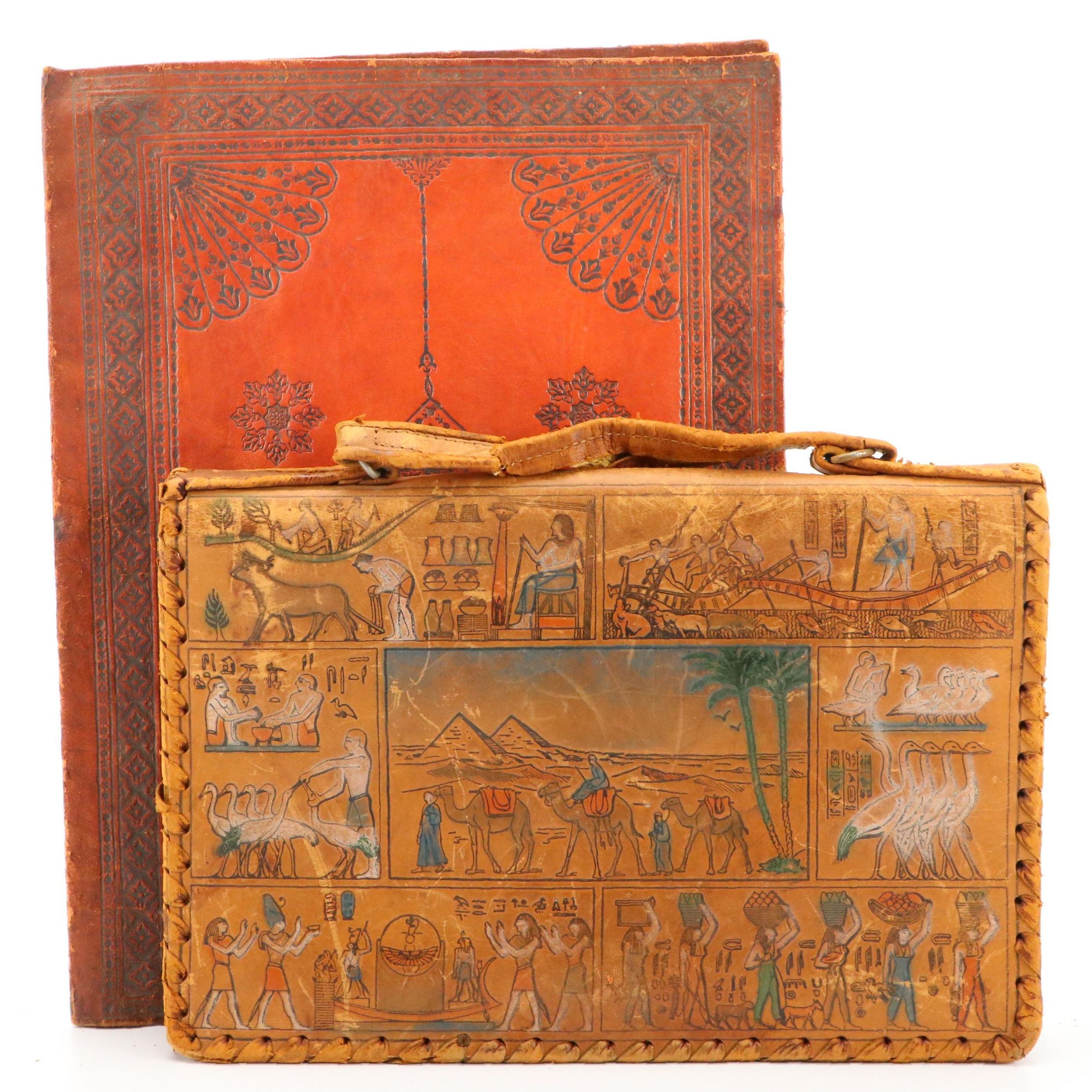 Zariffa Hand Tooled Leather Egyptian Satchel Case, Other Tooled Leather ...