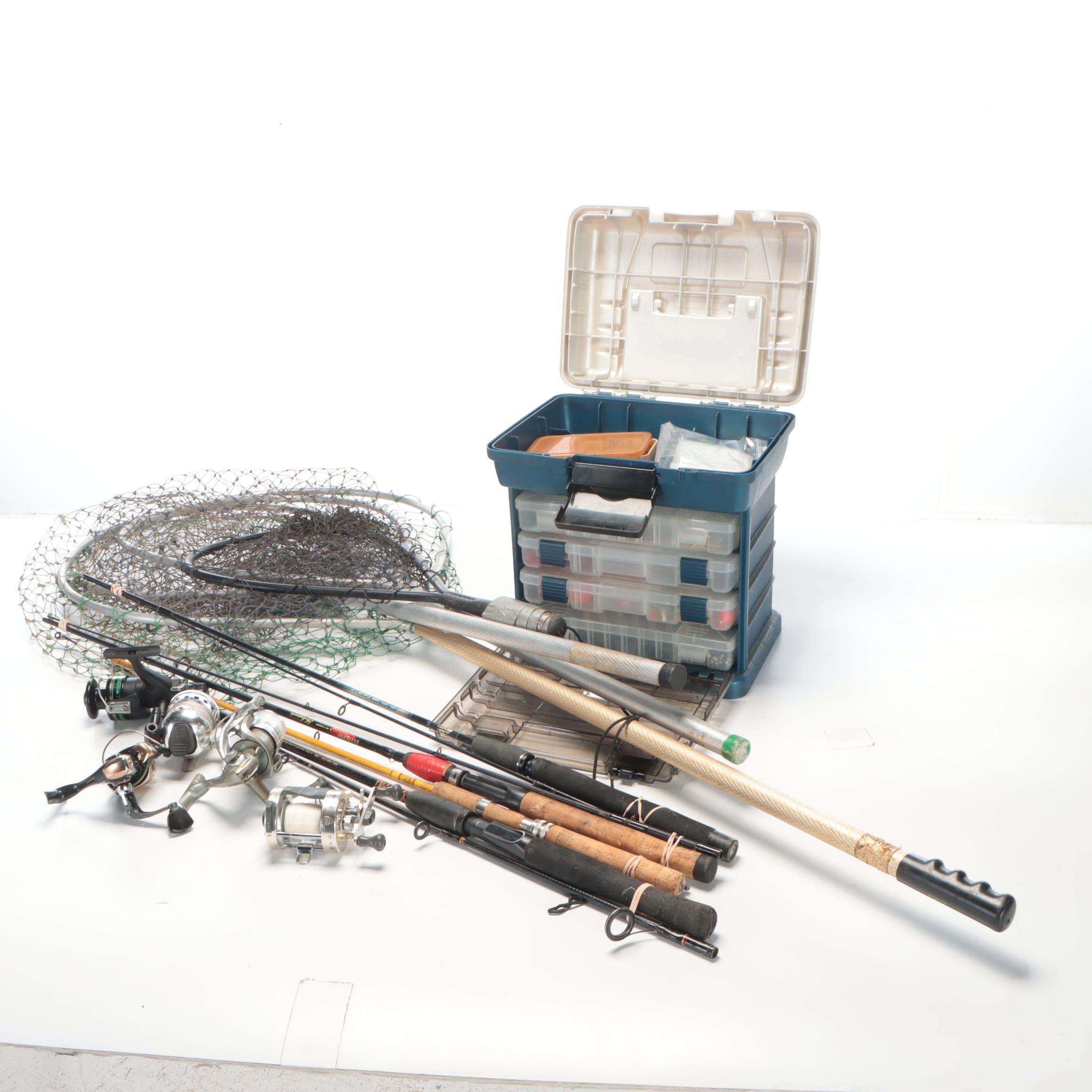 Fish Nets, Reels, Rods, Tackle Box | EBTH