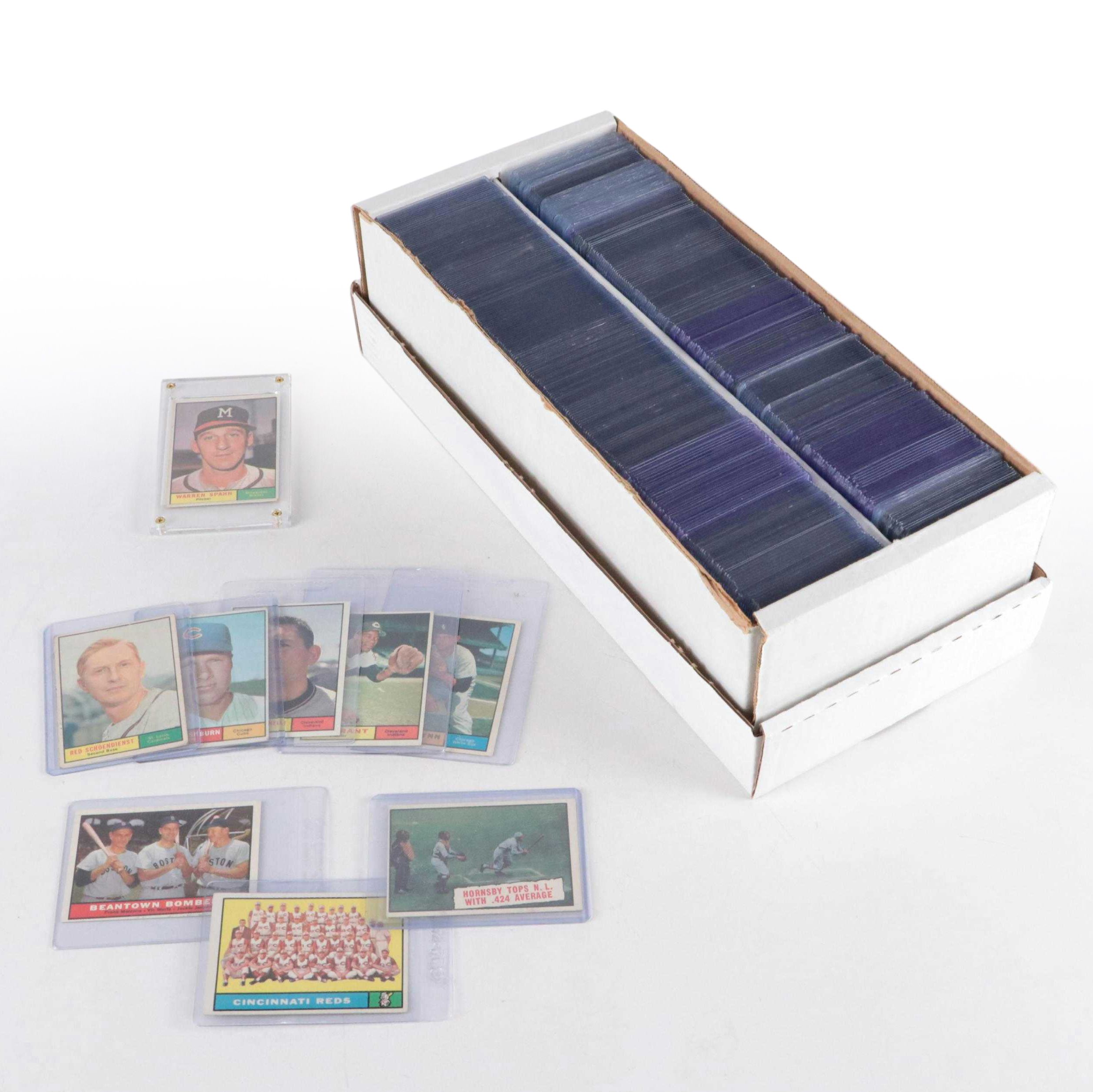 1961 Topps Baseball Cards Featuring Warren Spahn, Early Wynn, and More ...