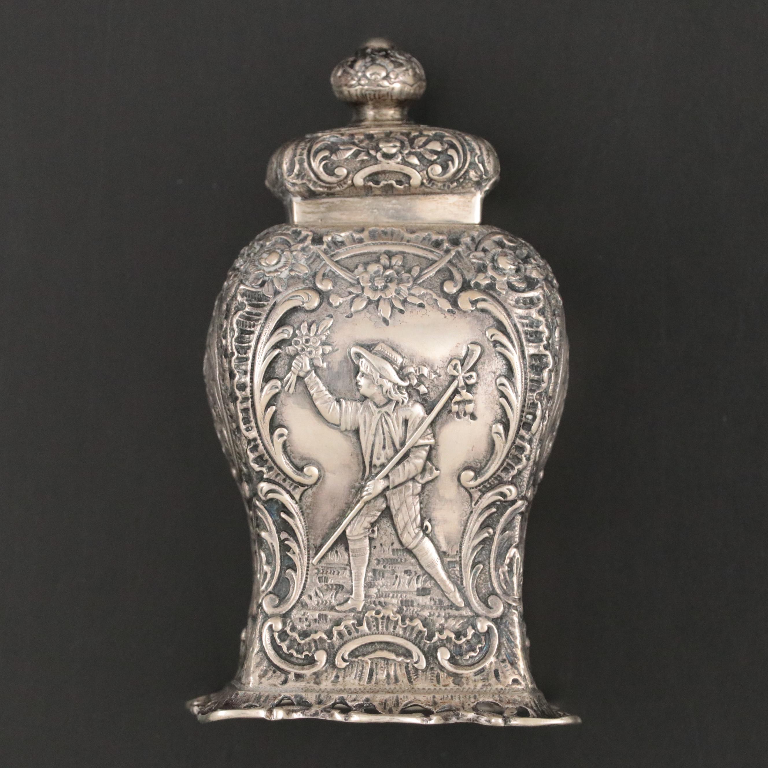 Georg Roth & Co. Hanau 800 Silver Baroque Style Tea Caddy | EBTH