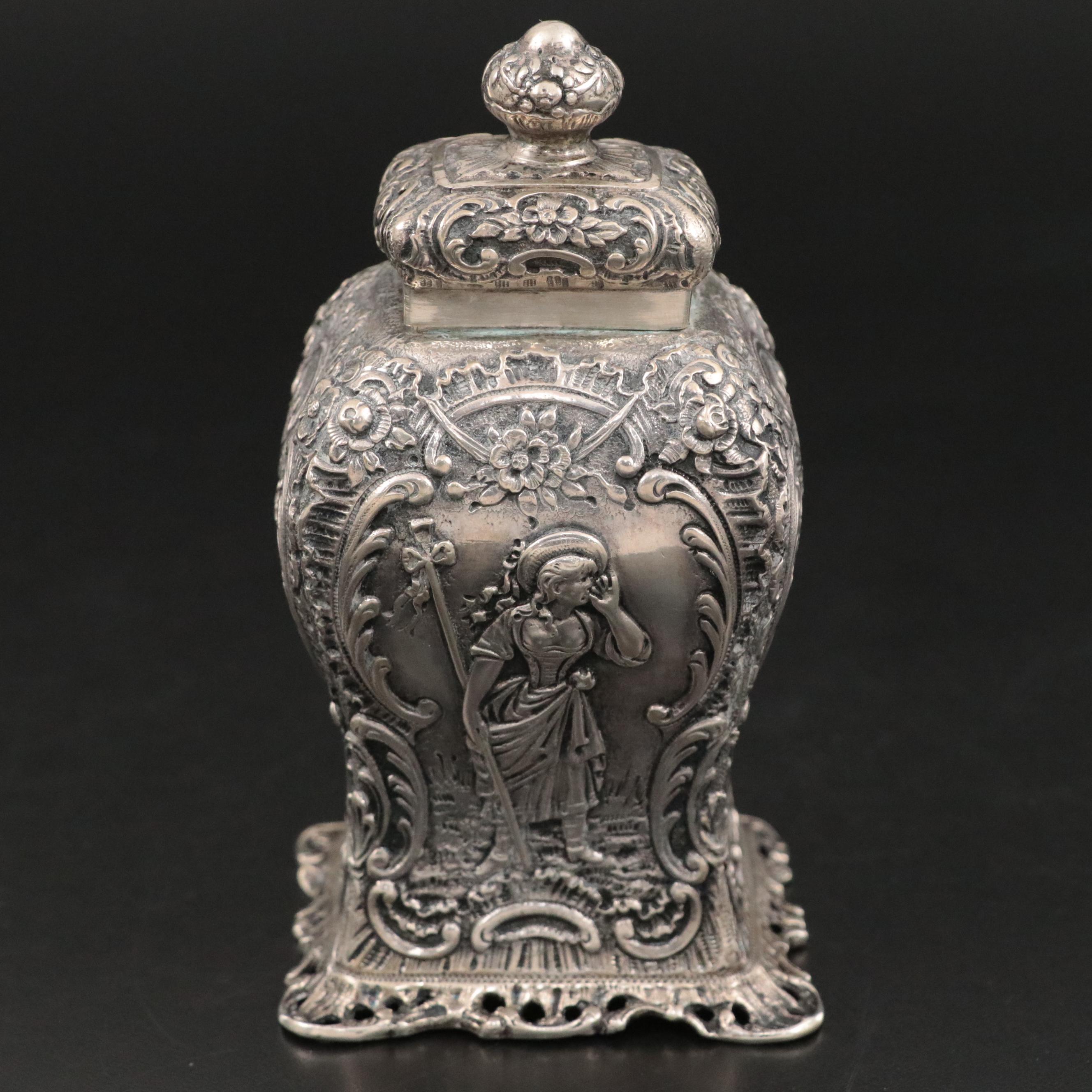 Georg Roth & Co. Hanau 800 Silver Baroque Style Tea Caddy | EBTH