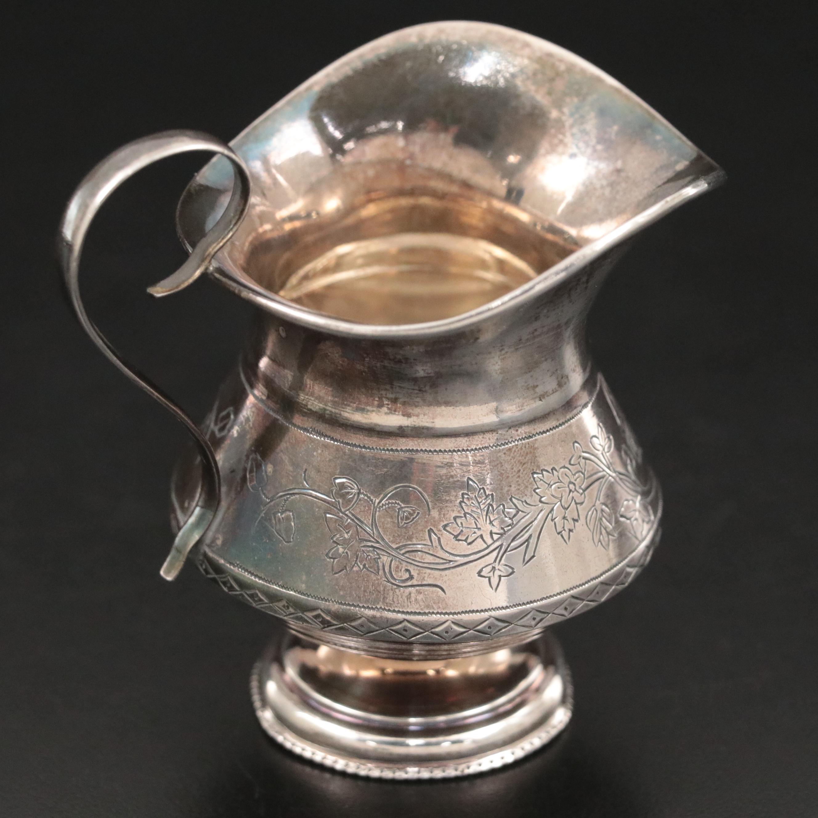 Russian Engraved 875 Silver Creamer, 1893 | EBTH