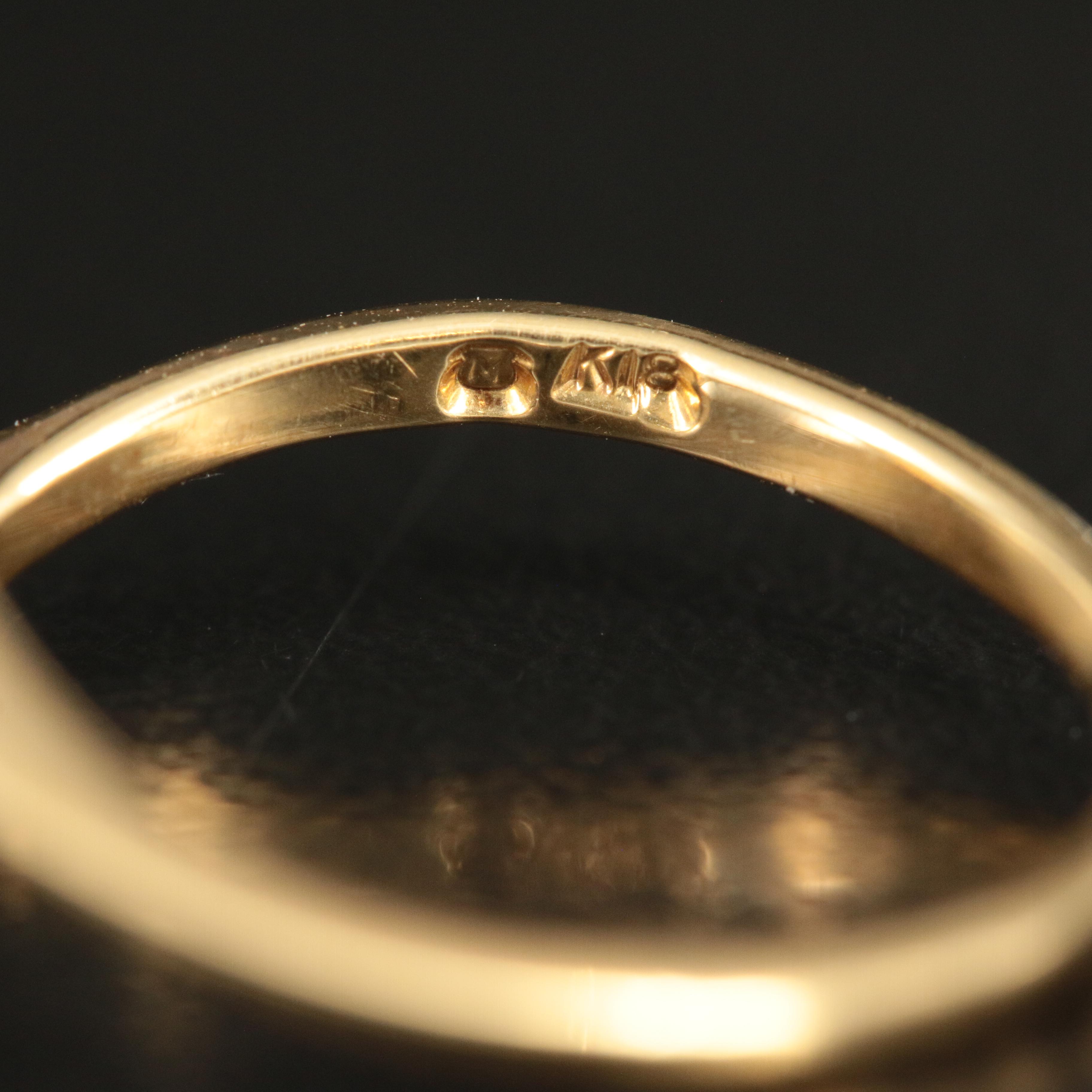 Mikimoto 18K Champlevé Enamel Contour Ring | EBTH