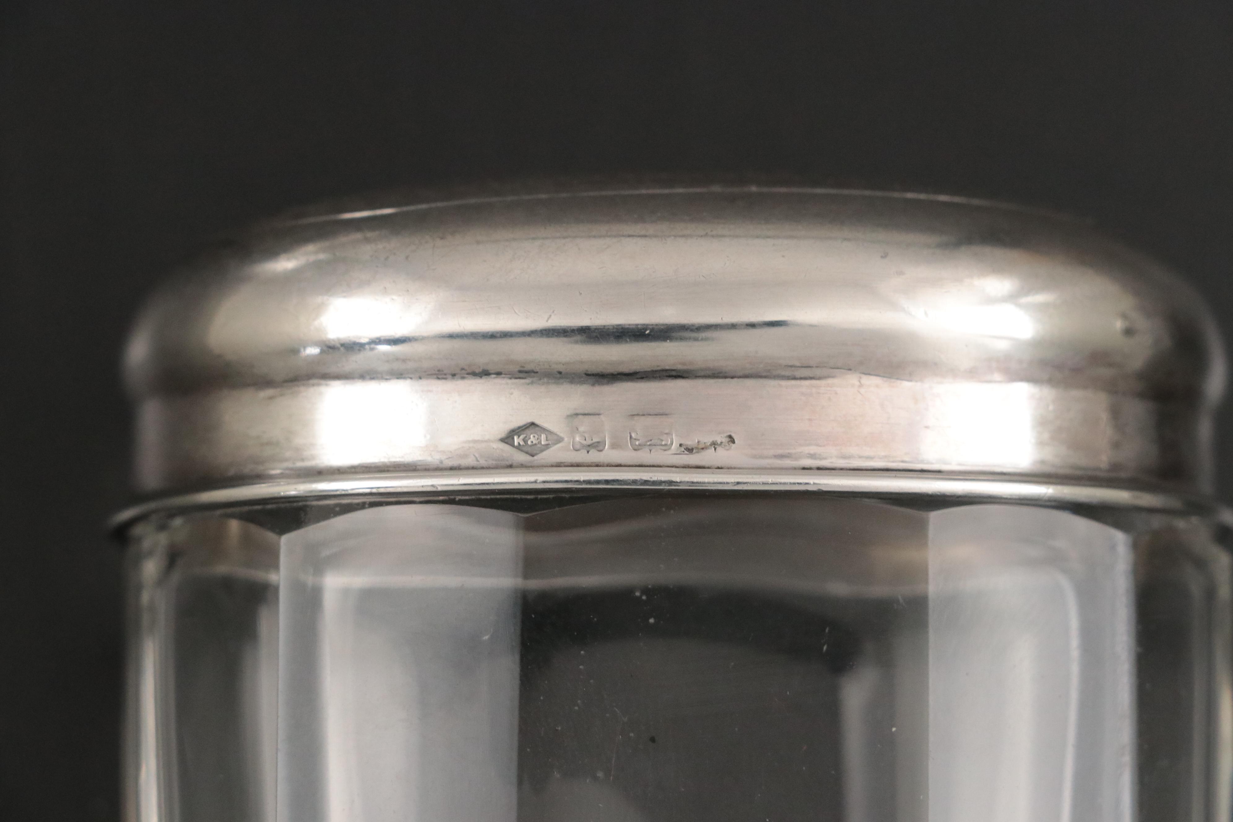 Gorham Sterling Silver Vanity Lid with English Sterling Silver Lid and ...