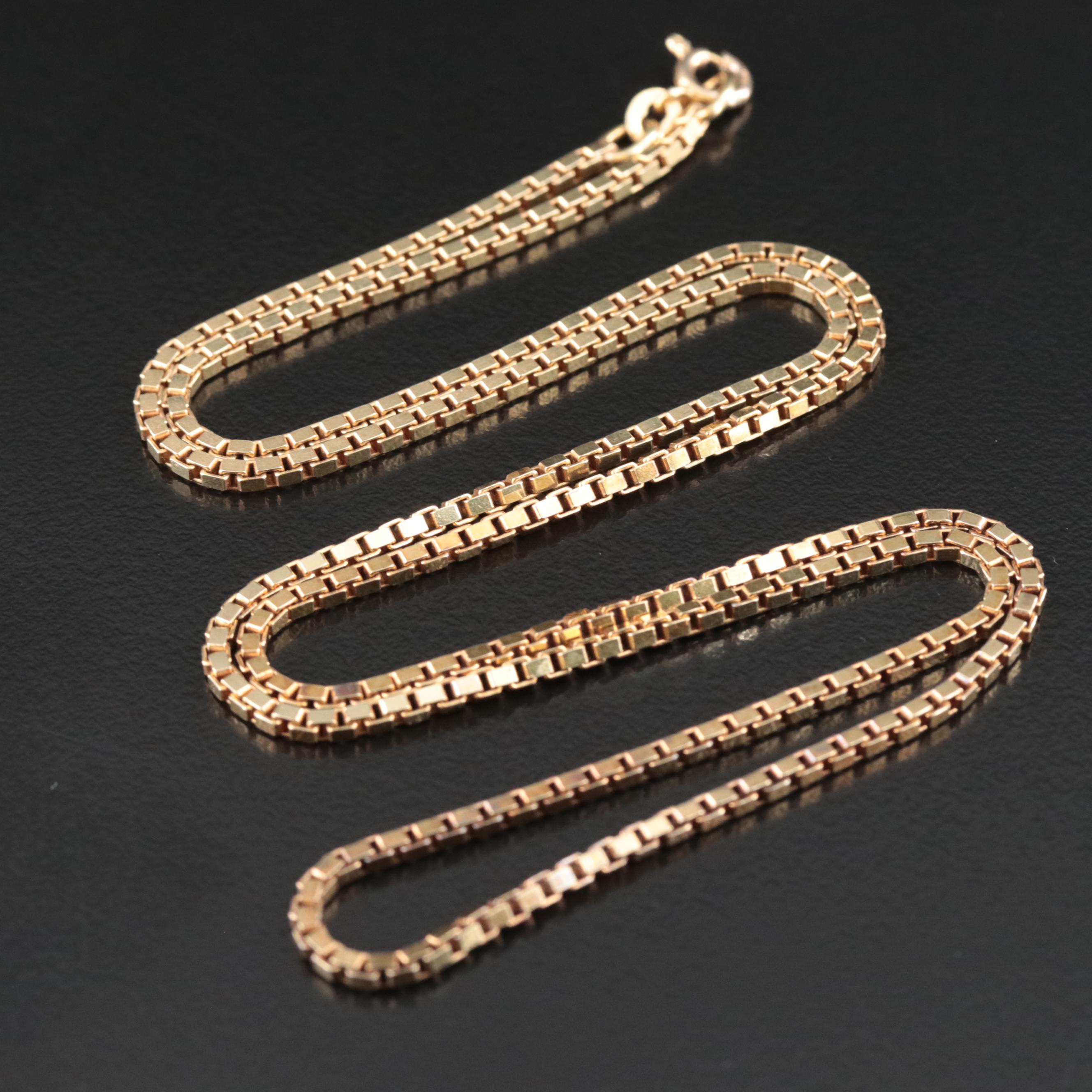 Italian 14K Box Chain Necklace | Everything But The House
