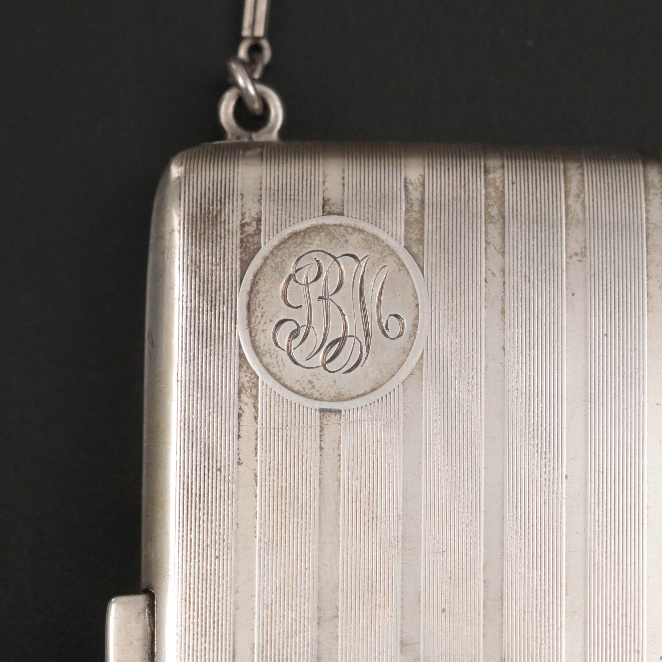 Monogrammed Sterling Silver Coin Purse Compact | EBTH