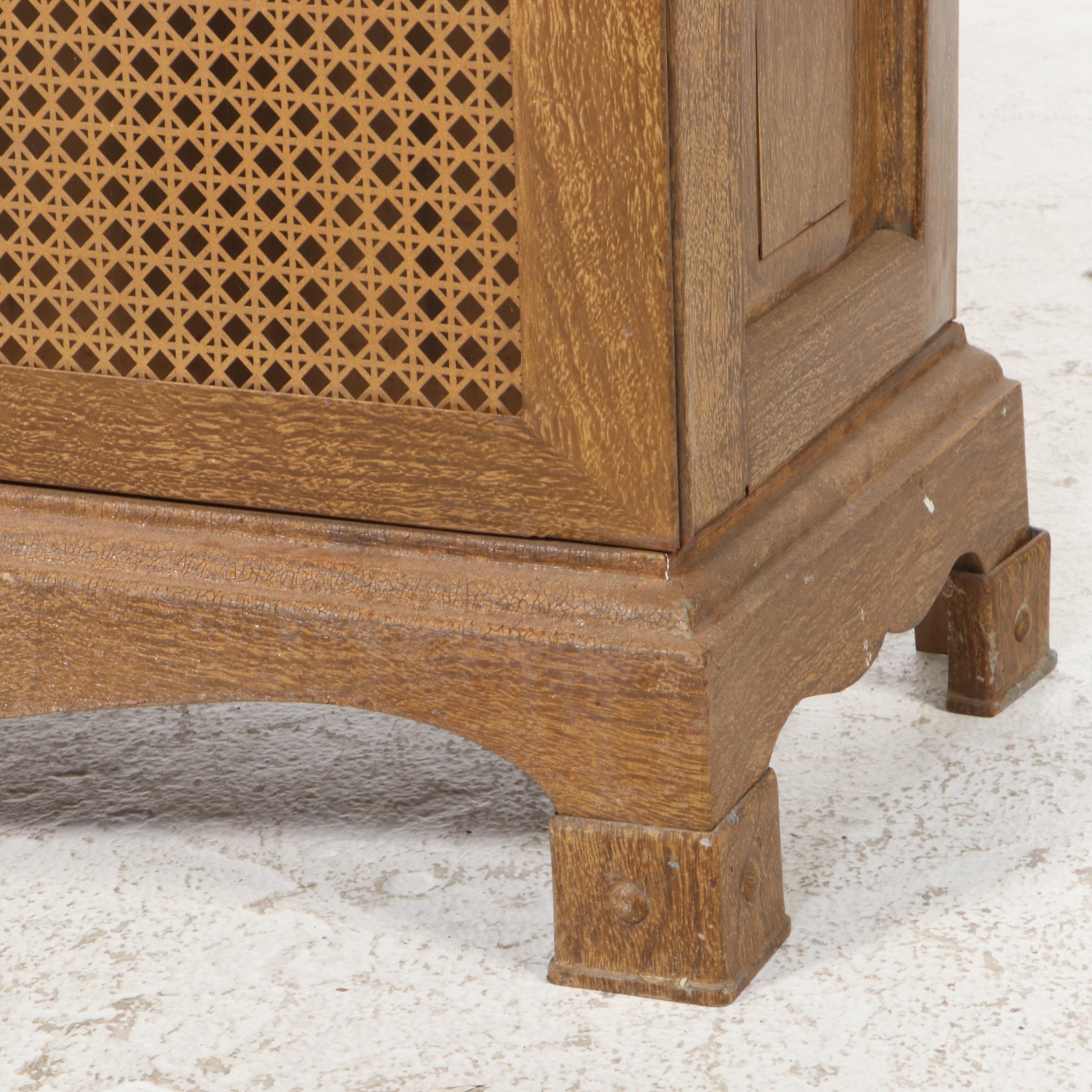 Acme Hollywood Regency Style Faux Wood Painted Metal Radiator Cover ...