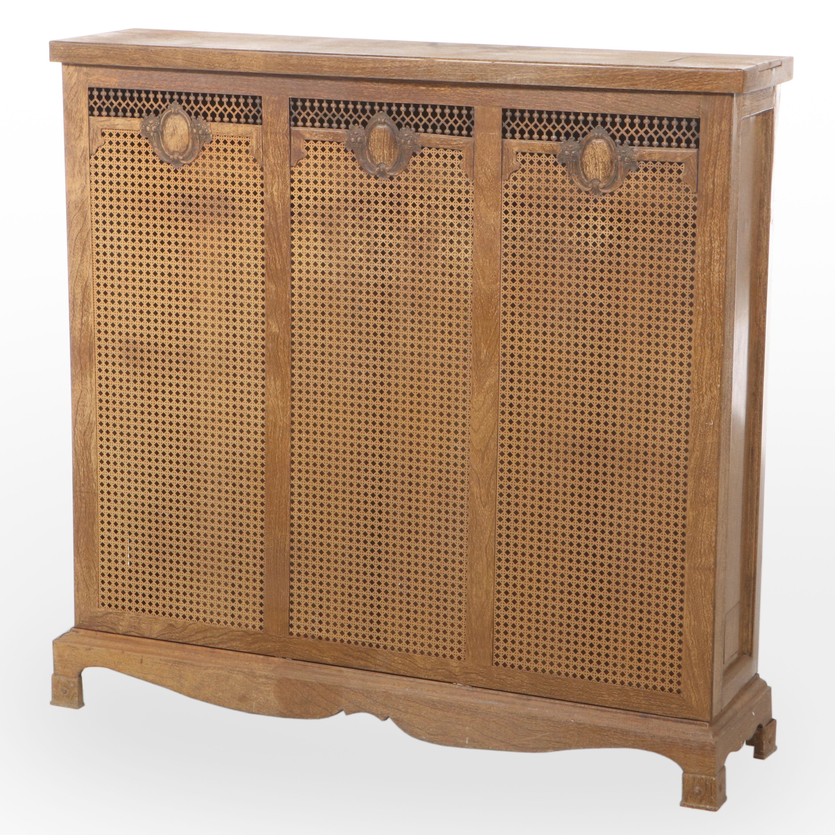 Acme Hollywood Regency Style Faux Wood Painted Metal Radiator Cover ...