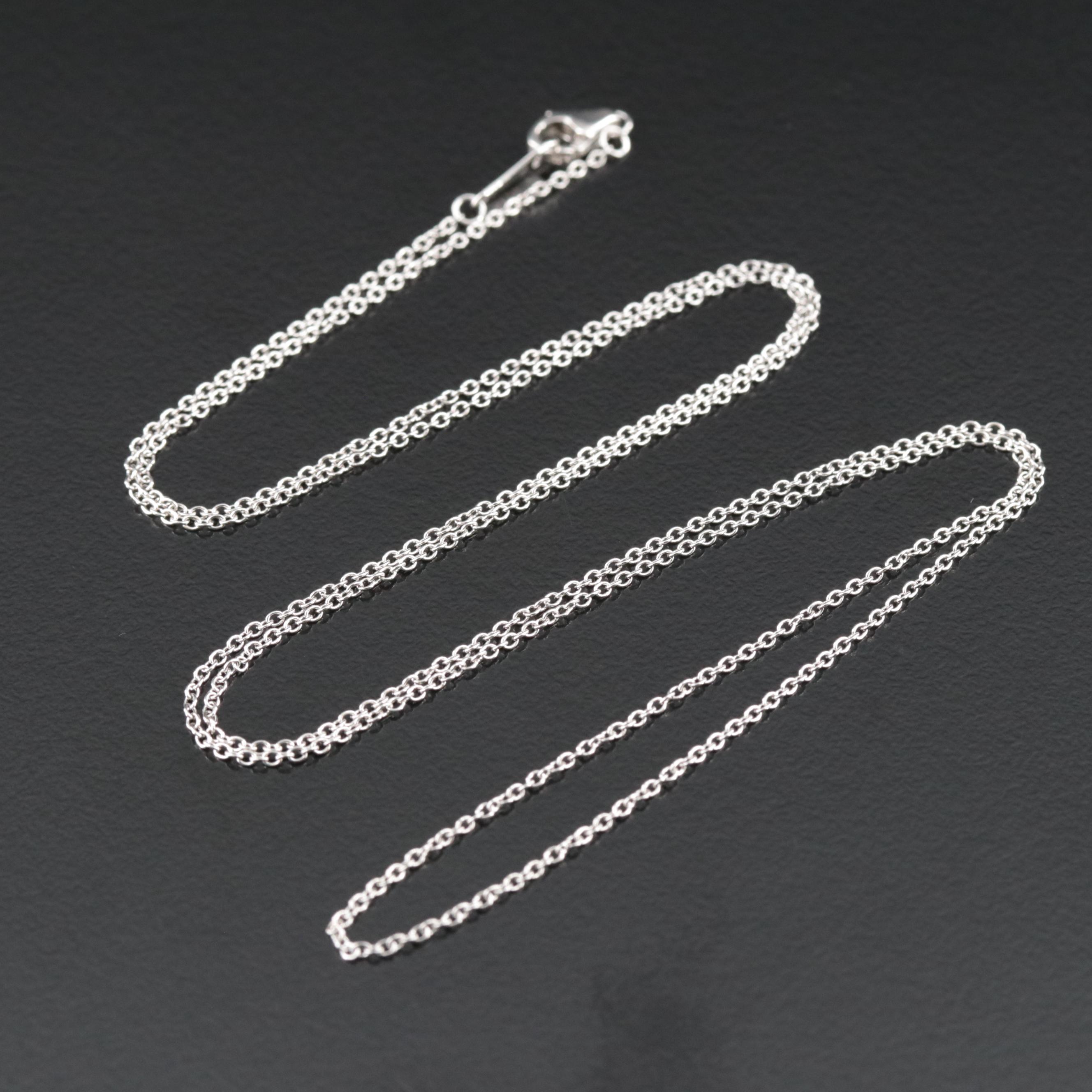 Platinum Cable Chain Necklace | EBTH