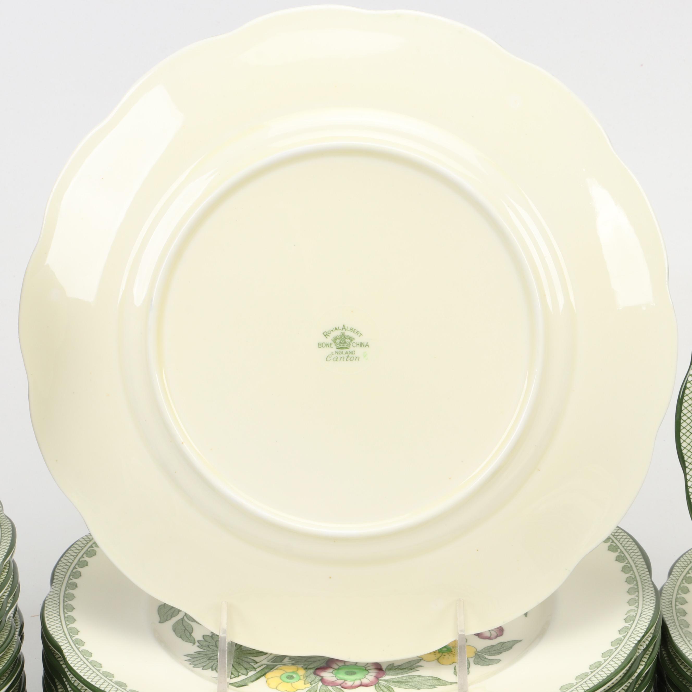 Royal Albert "Canton" Bone China Dinner Plates, Bowls, Salad Plates and ...