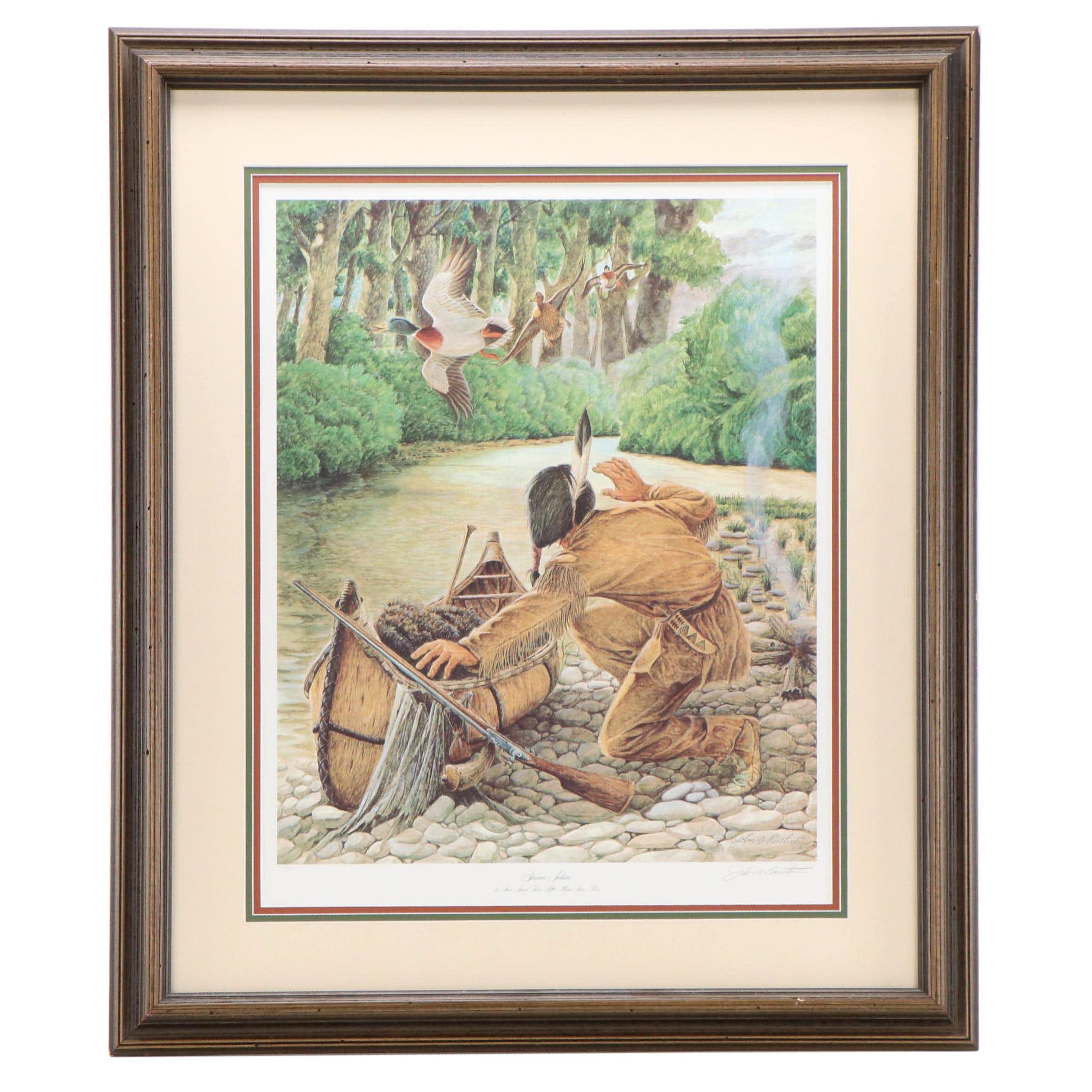 John Ruthven Offset Lithograph "Shawnee Indian" | EBTH