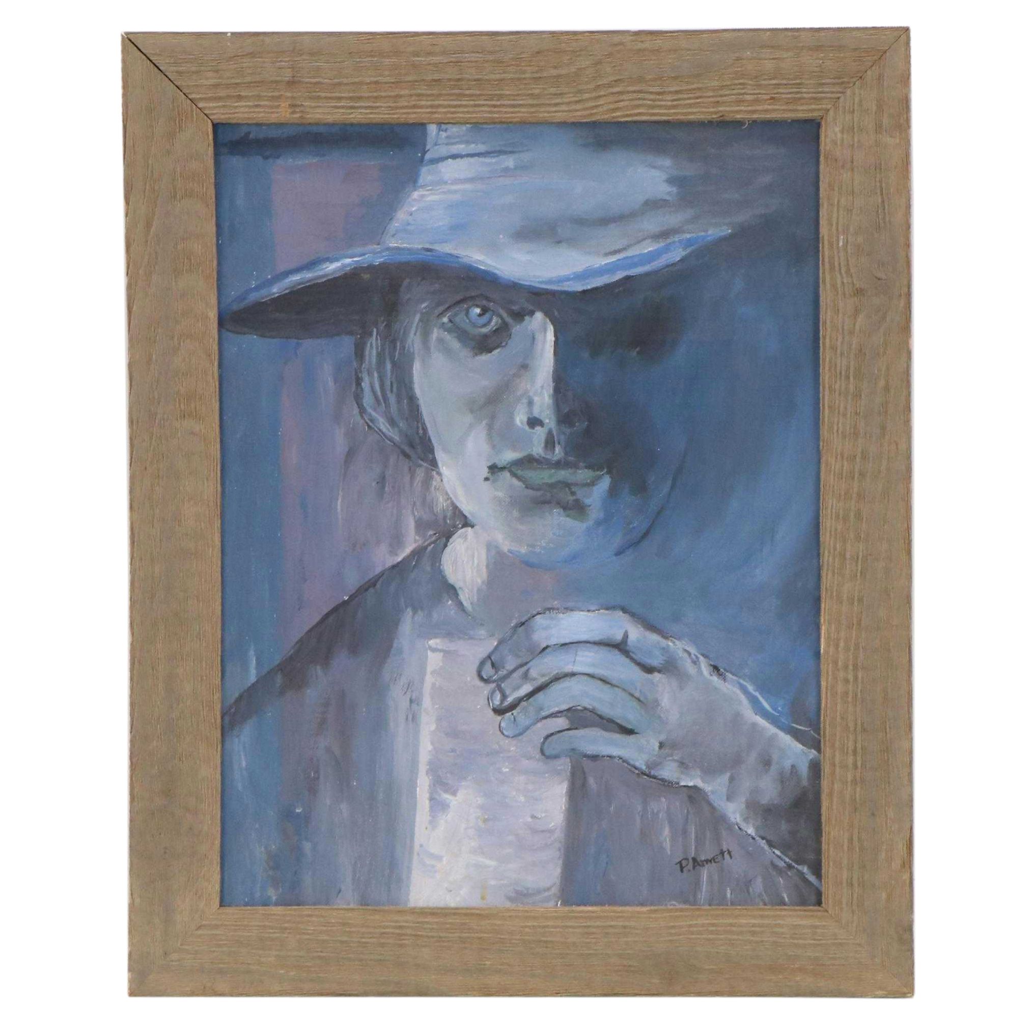 Patricia Arnett Donithan Acrylic Portrait Painting, 1976 | EBTH