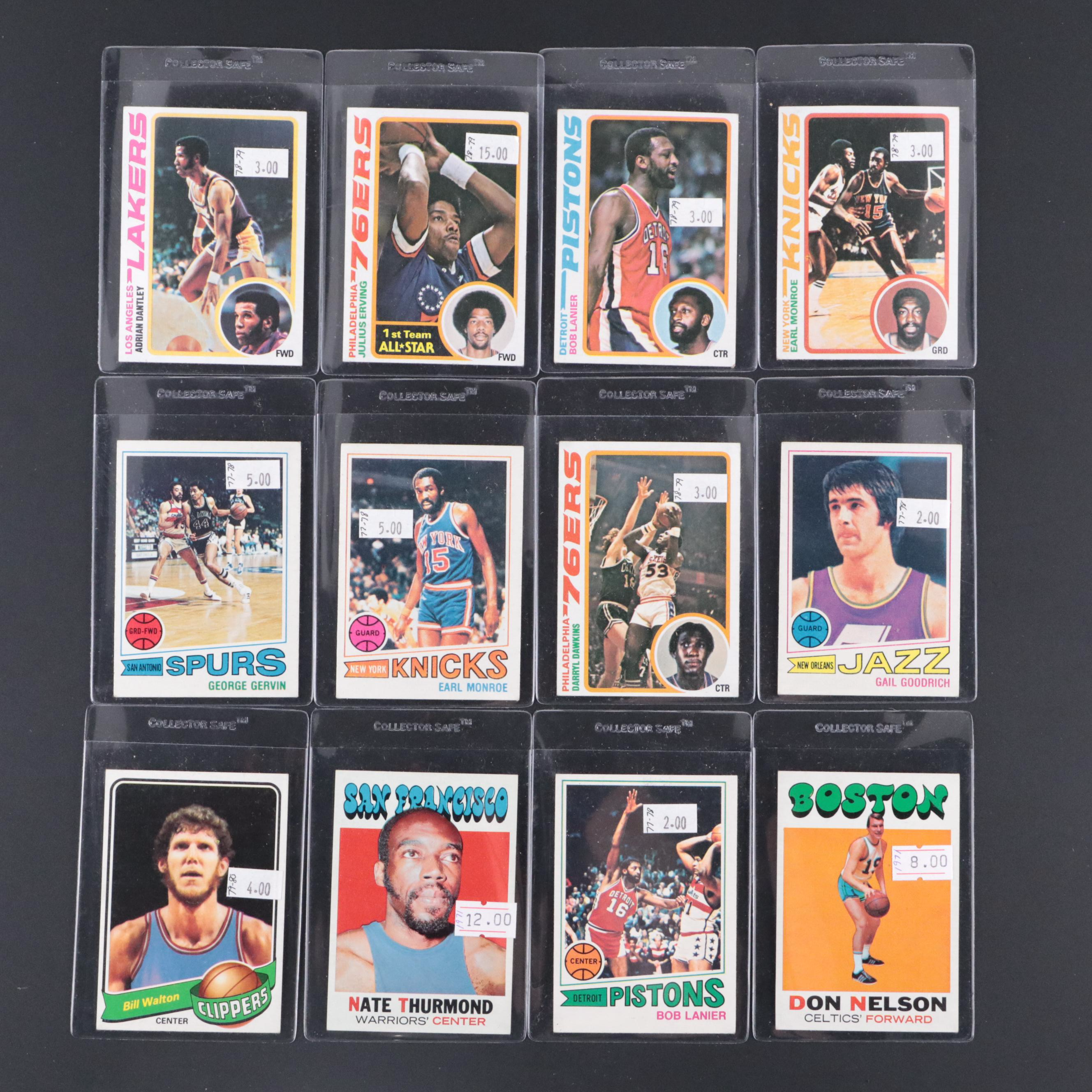 Topps Basketball Cards Featuring Julius Erving, Bill Walton, and More ...