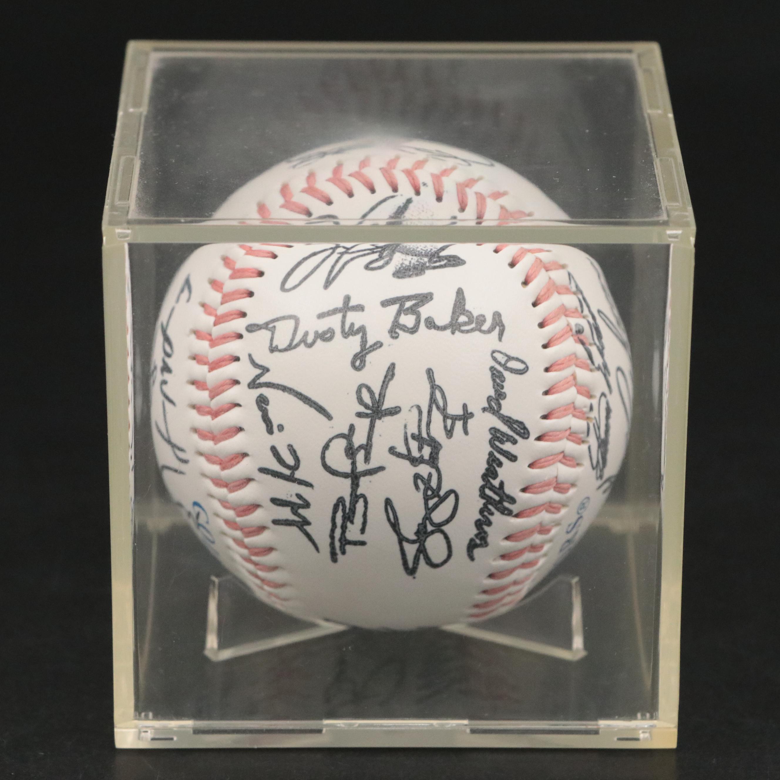 2008 Cincinnati Reds Team Signed Baseball with Votto, Bruce, Baker, and ...