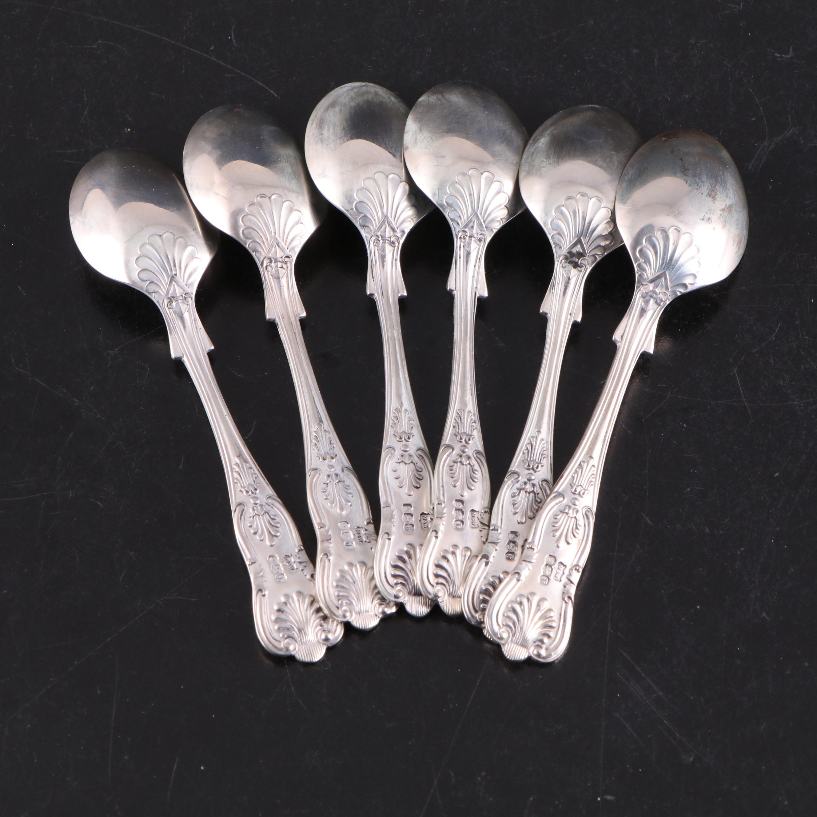 Mappin & Webb English Sterling Silver Teaspoons with Presentation Cases ...