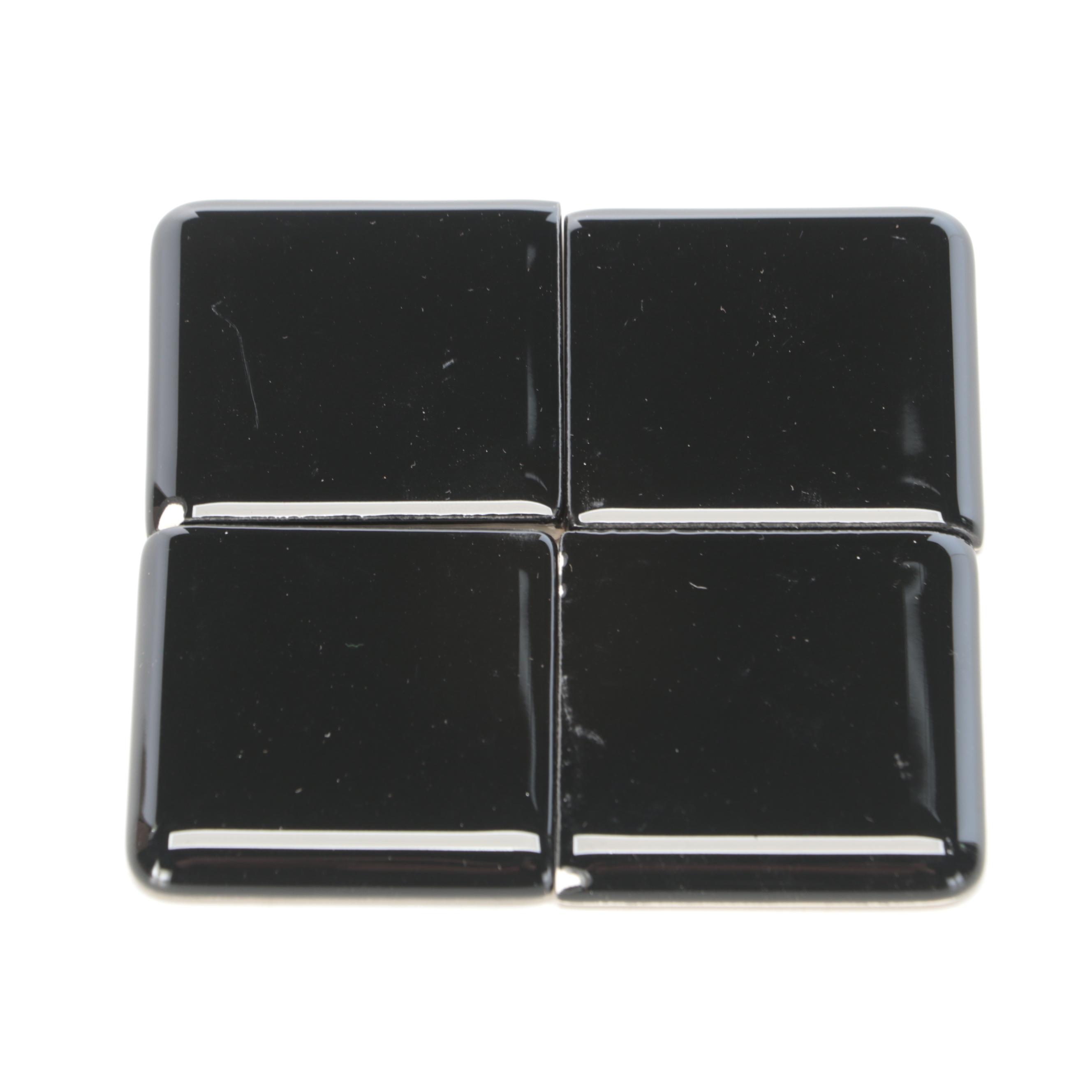 Mexican Black Glazed Ceramic Rectangular and Square Tiles | EBTH