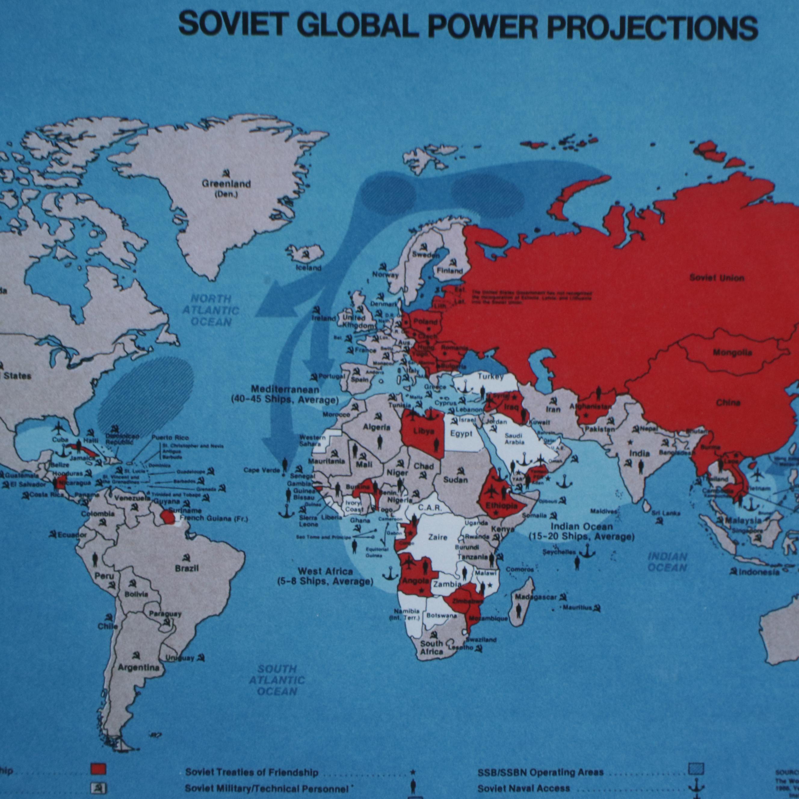 Giclée Map of Soviet Global Power Projections | EBTH