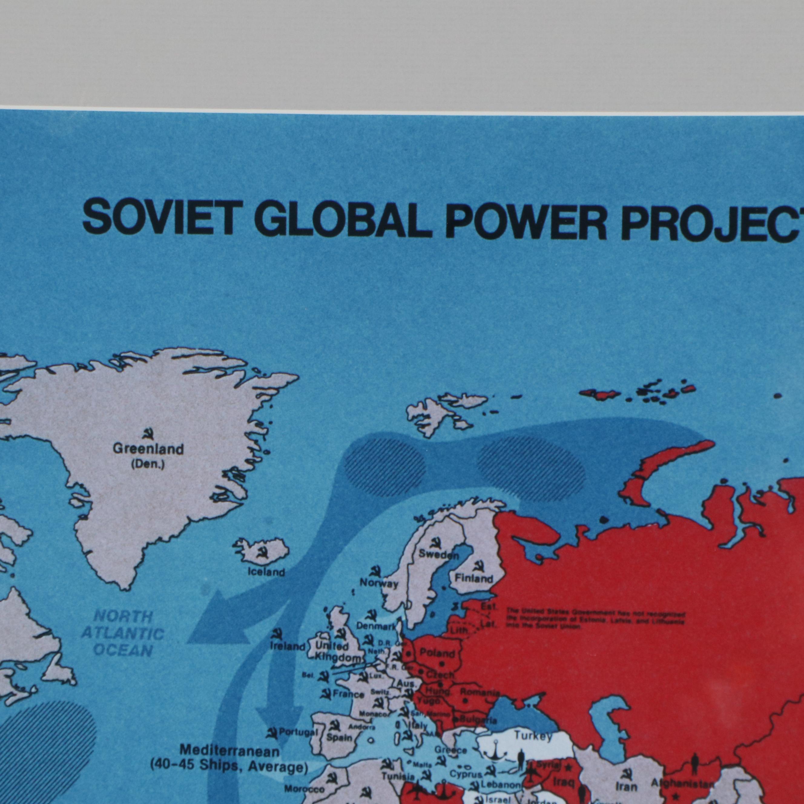 Giclée Map of Soviet Global Power Projections | EBTH