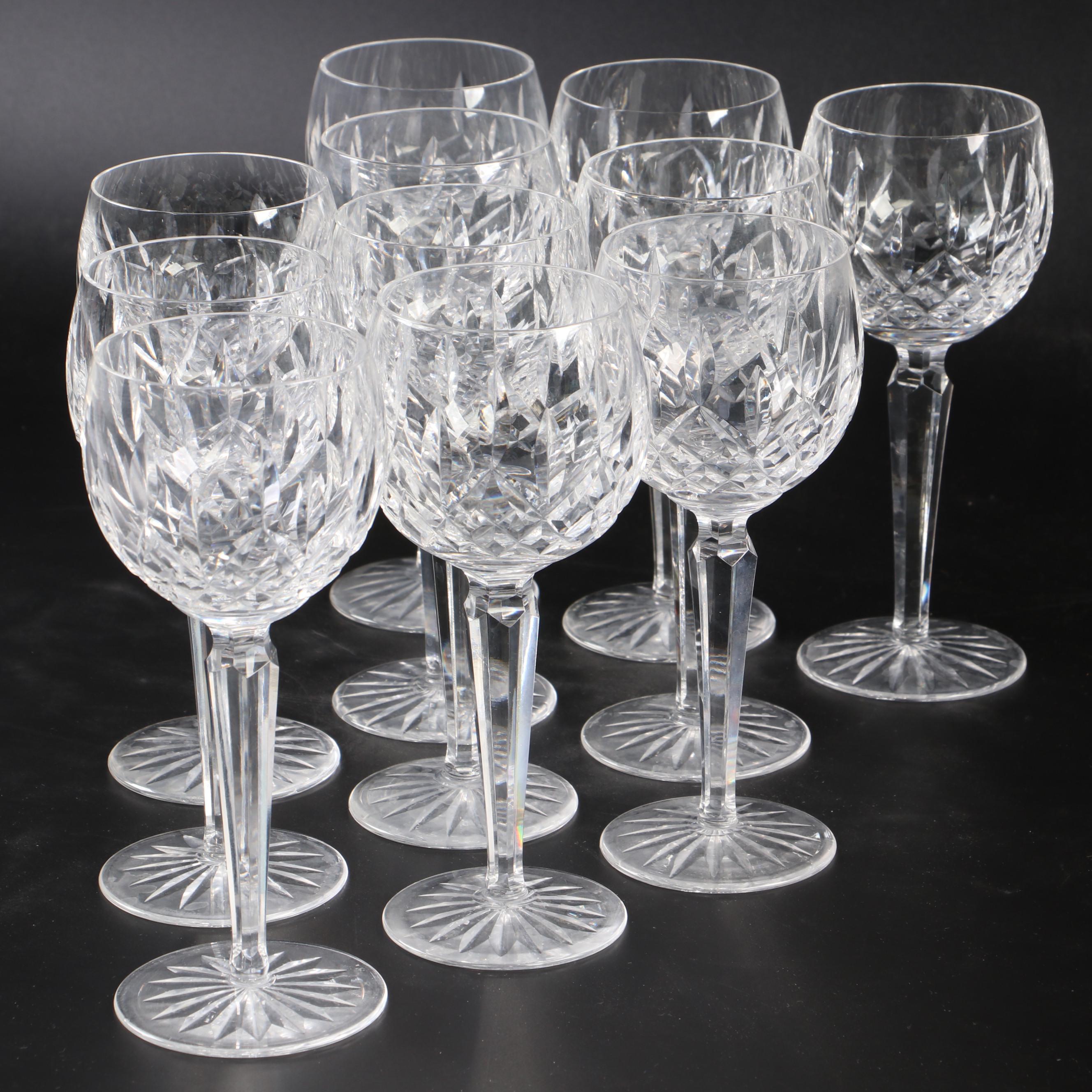Waterford "Lismore" Crystal Hock Wine Glasses | EBTH
