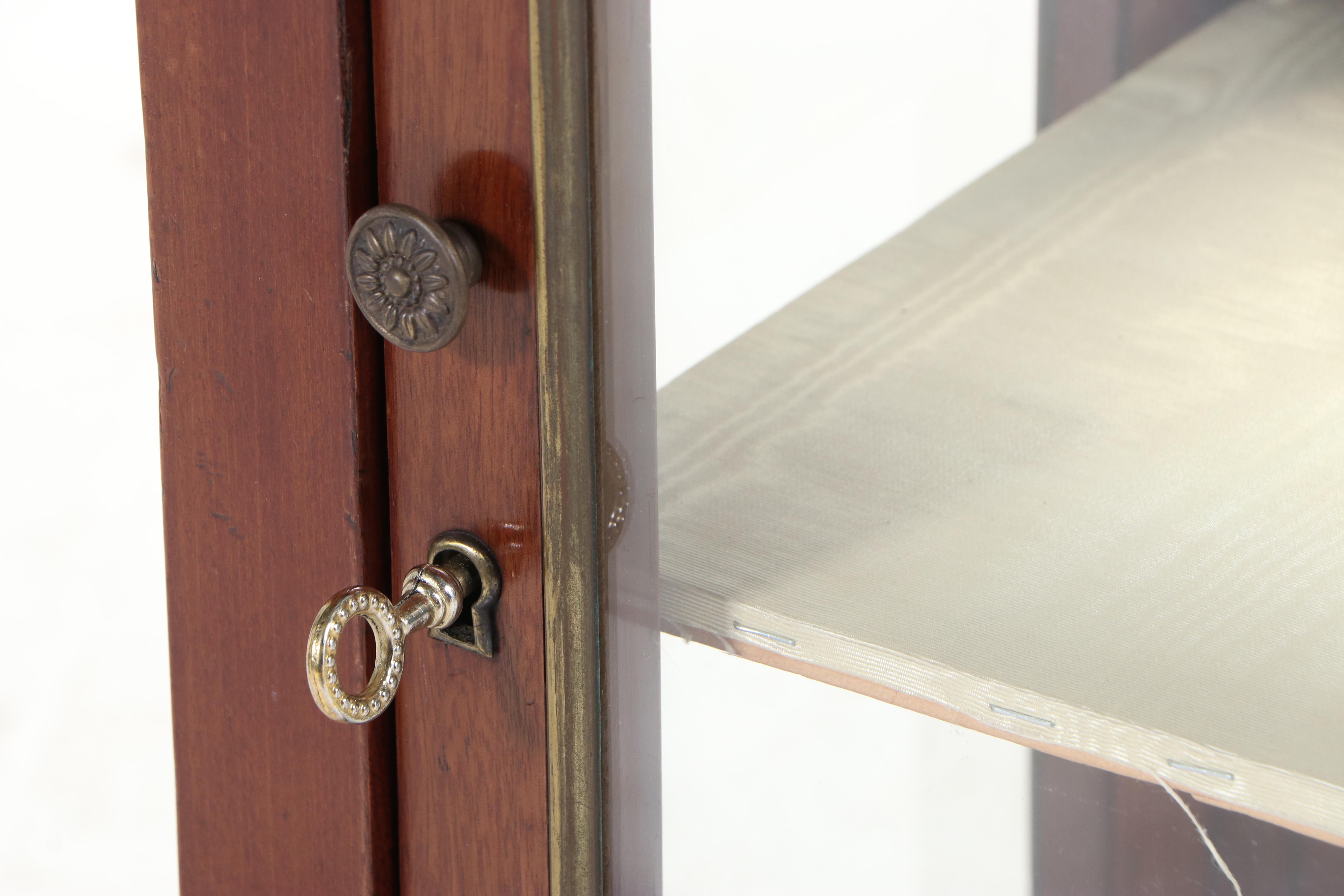 Louis VXI Style Mahogany Pillar Vitrine with Brass Details | Everything ...