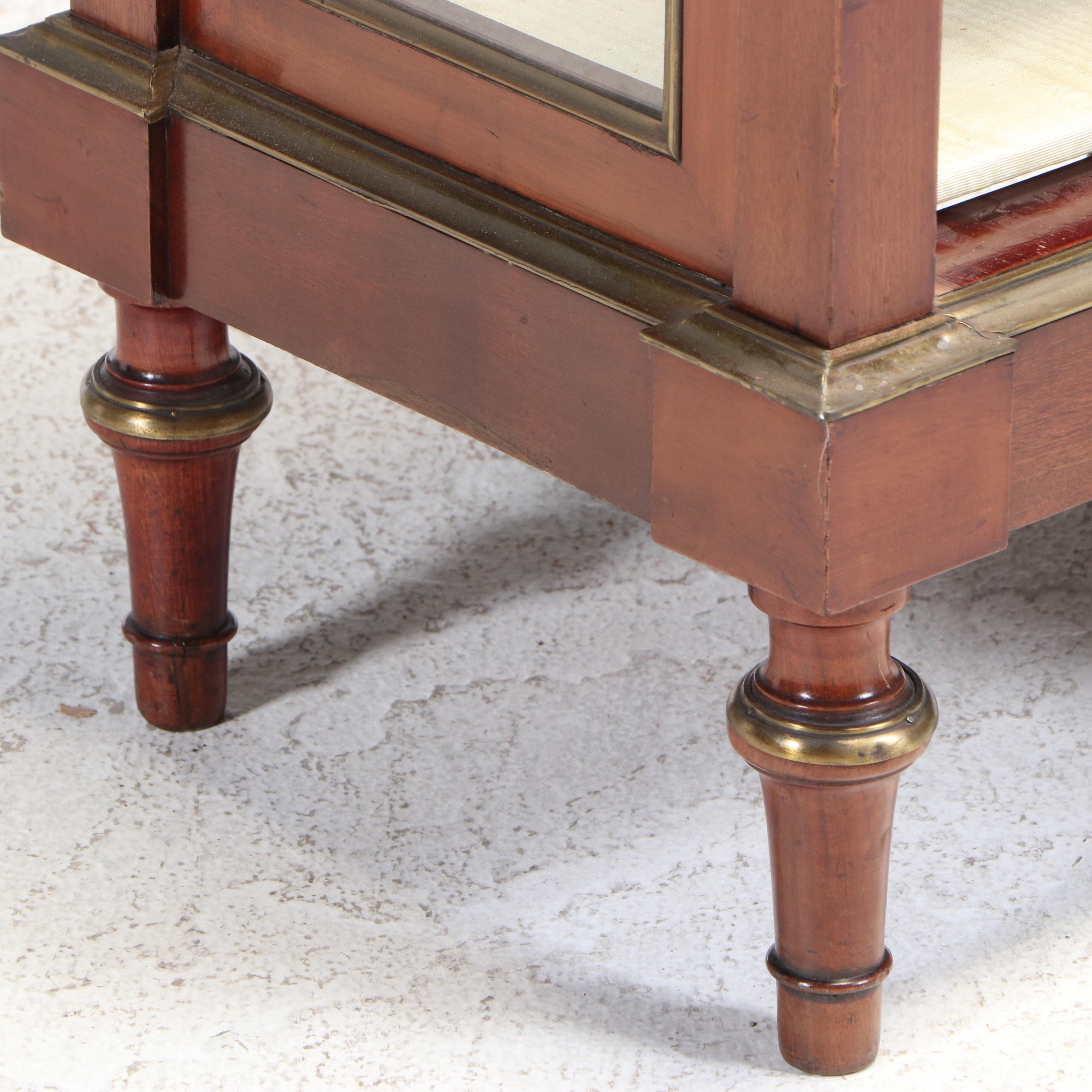 Louis VXI Style Mahogany Pillar Vitrine with Brass Details | Everything ...