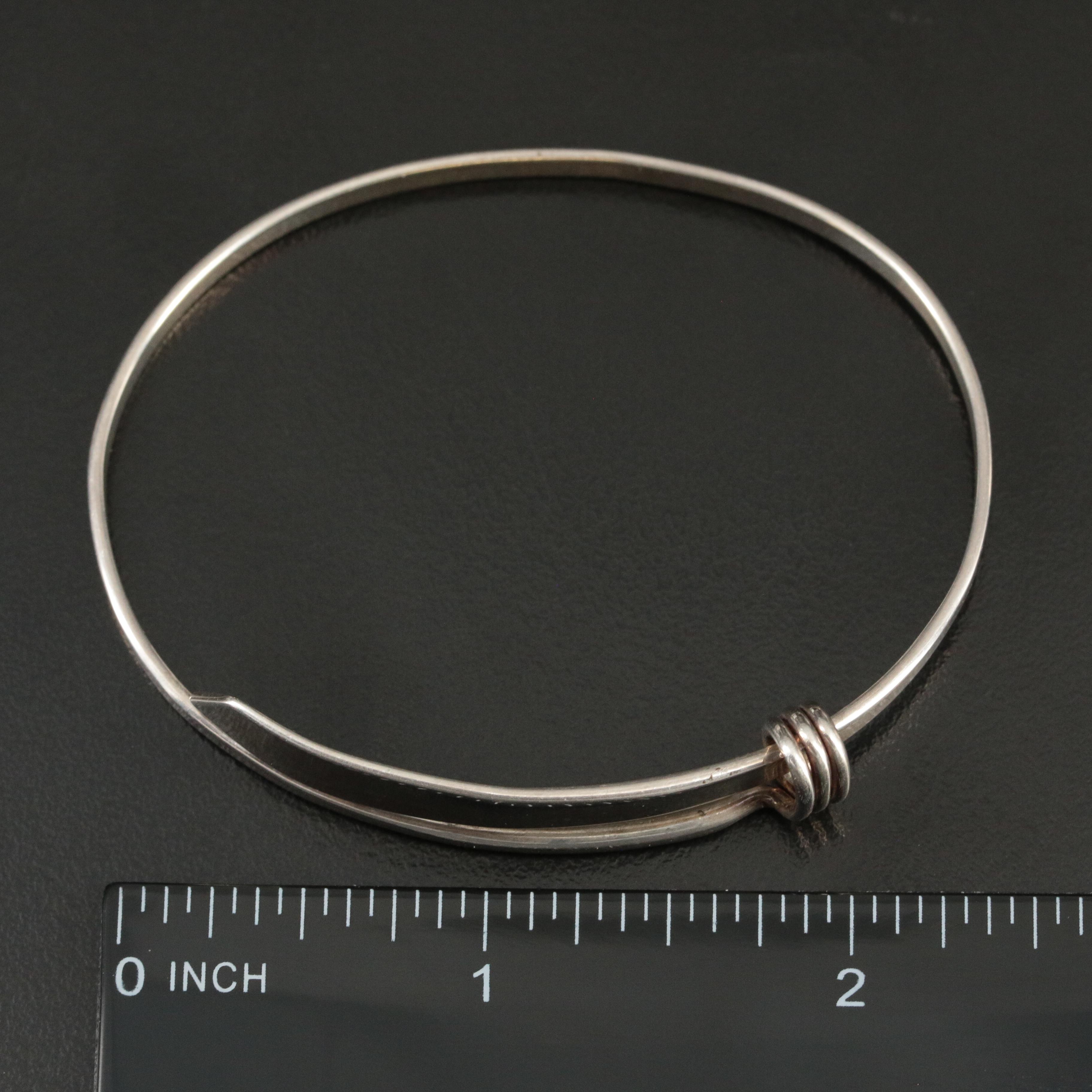 Vintage Ed Levin Sterling Expandable Crossover Bangle | EBTH