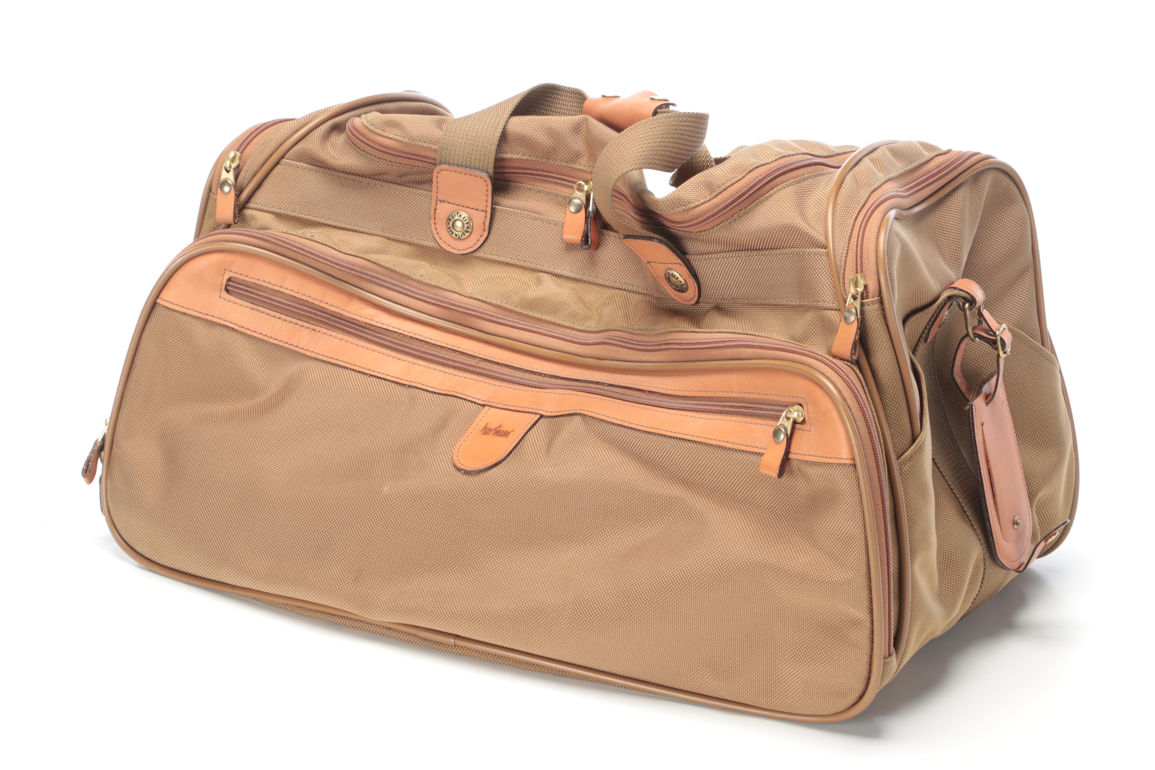 Hartmann Luggage Leather Strap Duffle Bag and Rolling Suitcase | EBTH
