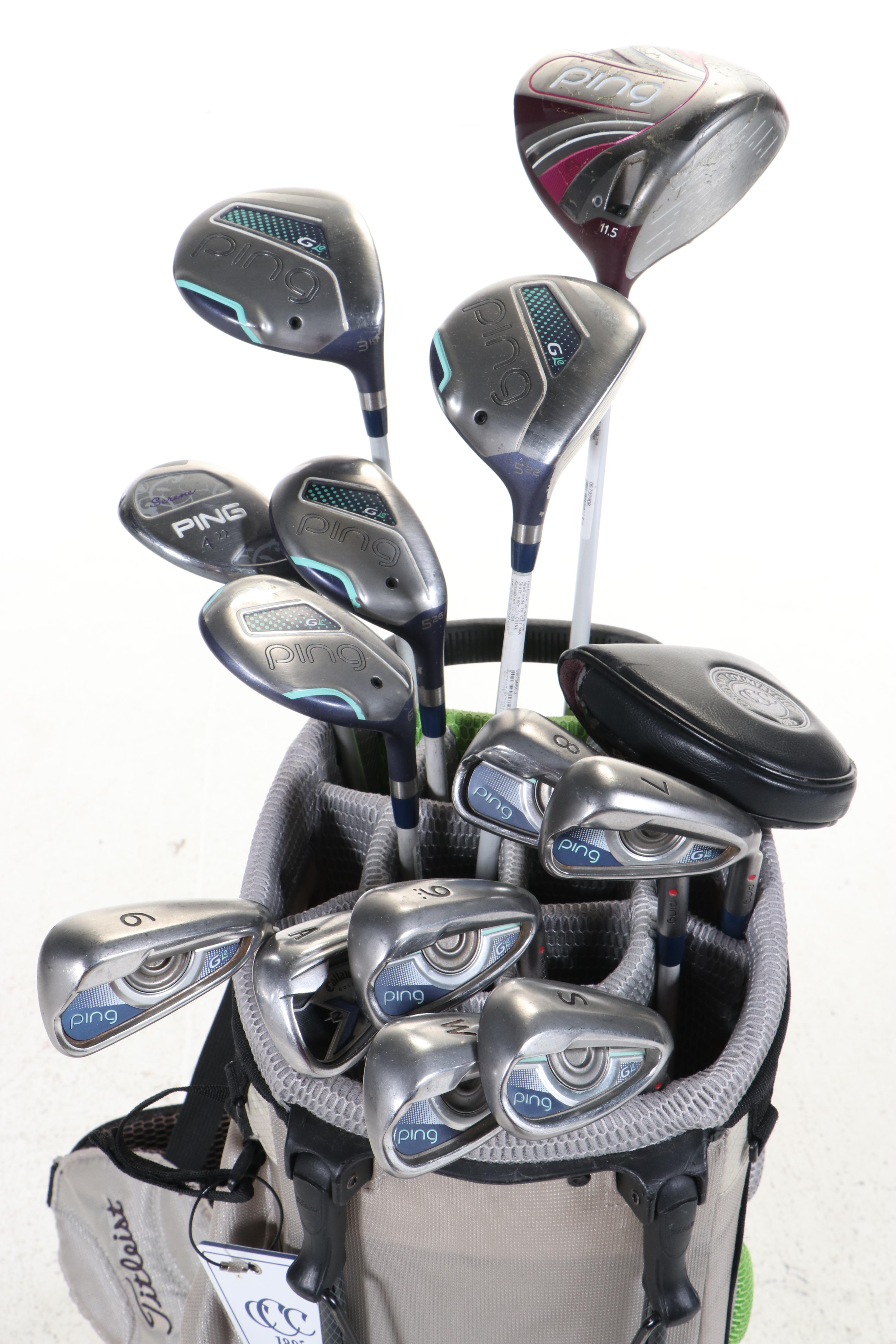 Titleist "Cincinnati Country Club" Golf Bag With Ping Clubs ...