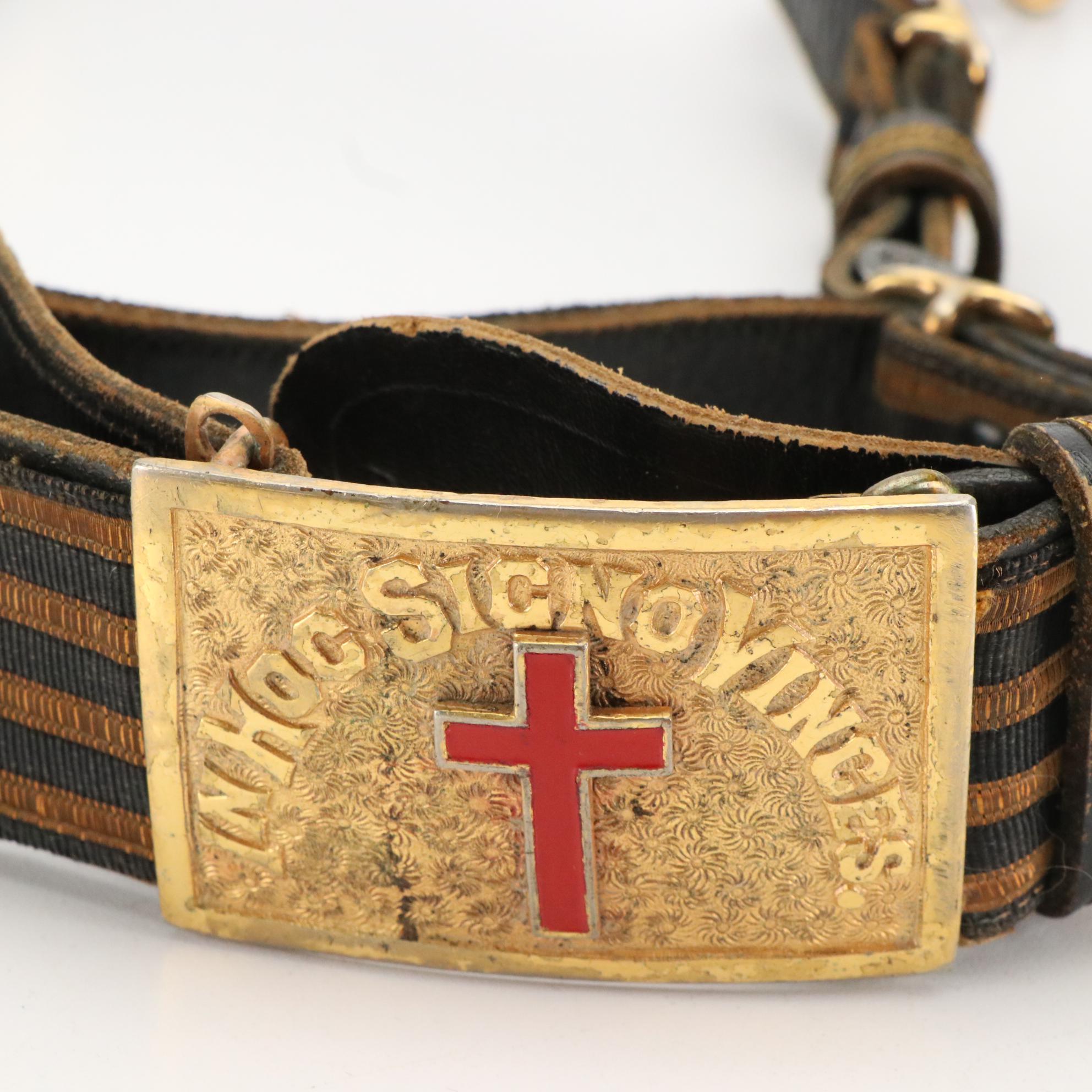 Sir Knight Knights Templar Commandery Chapeaux and Regalia Belts | EBTH