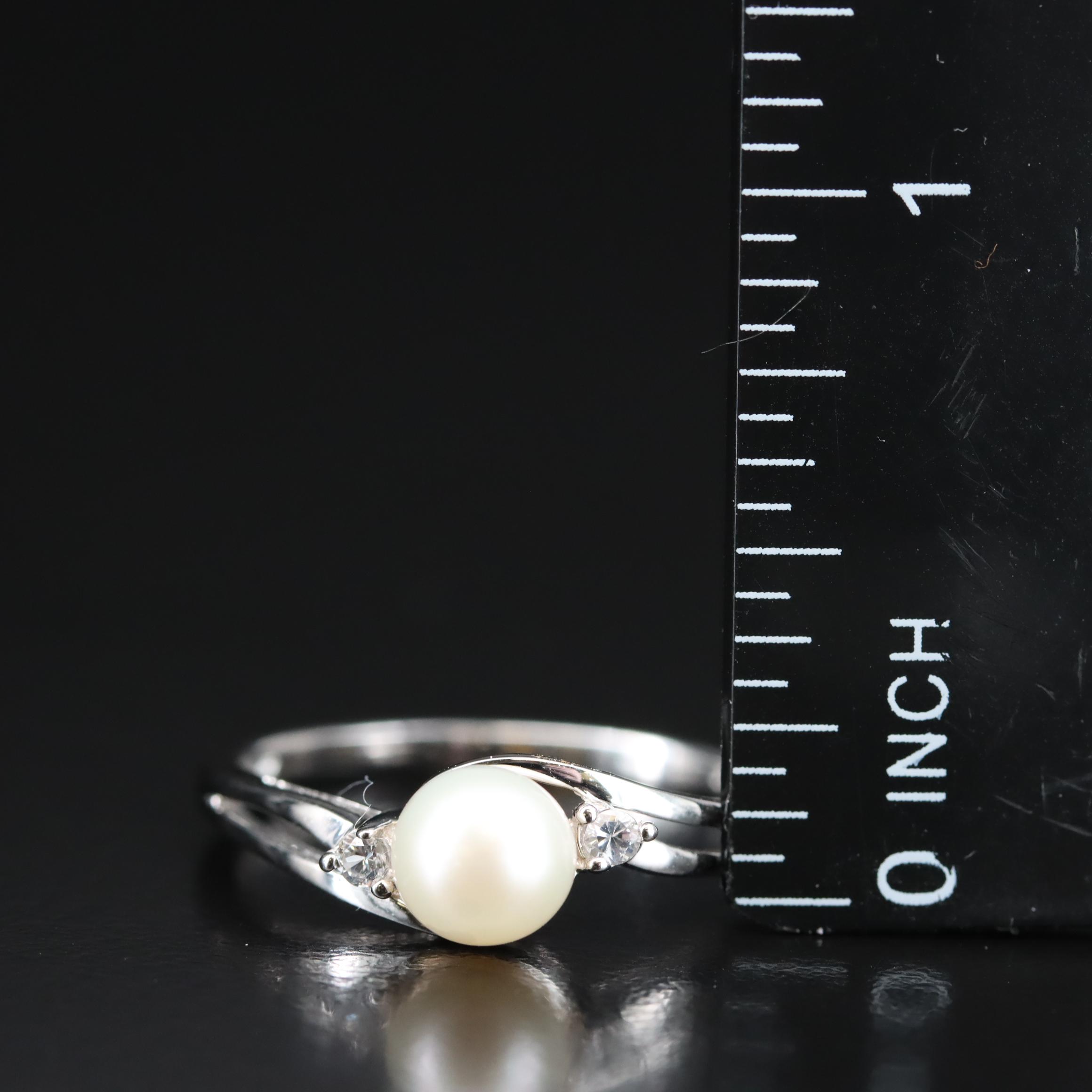 10K Pearl and Sapphire Ring | EBTH