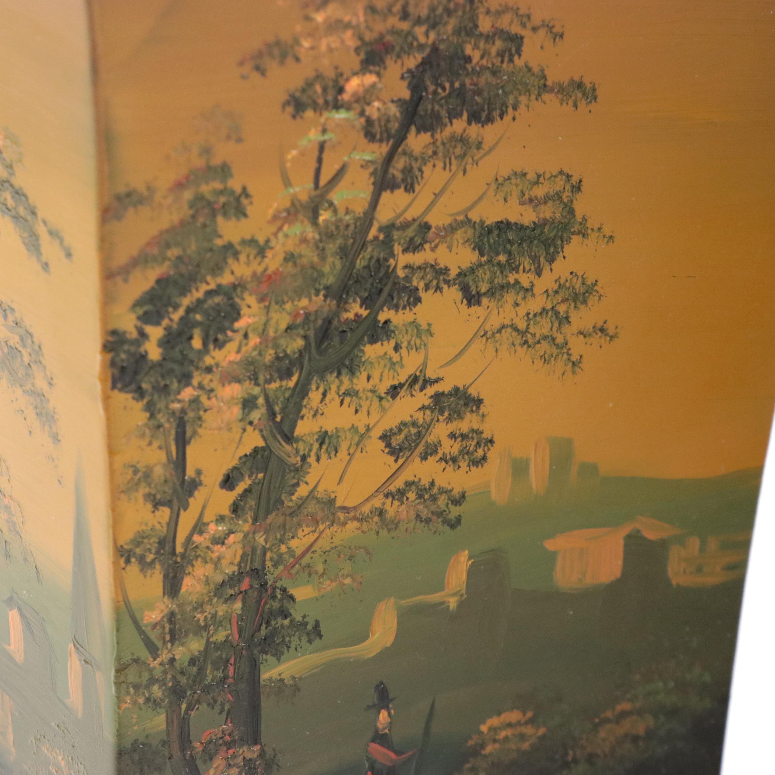 Hand-Painted Toleware Vases | EBTH