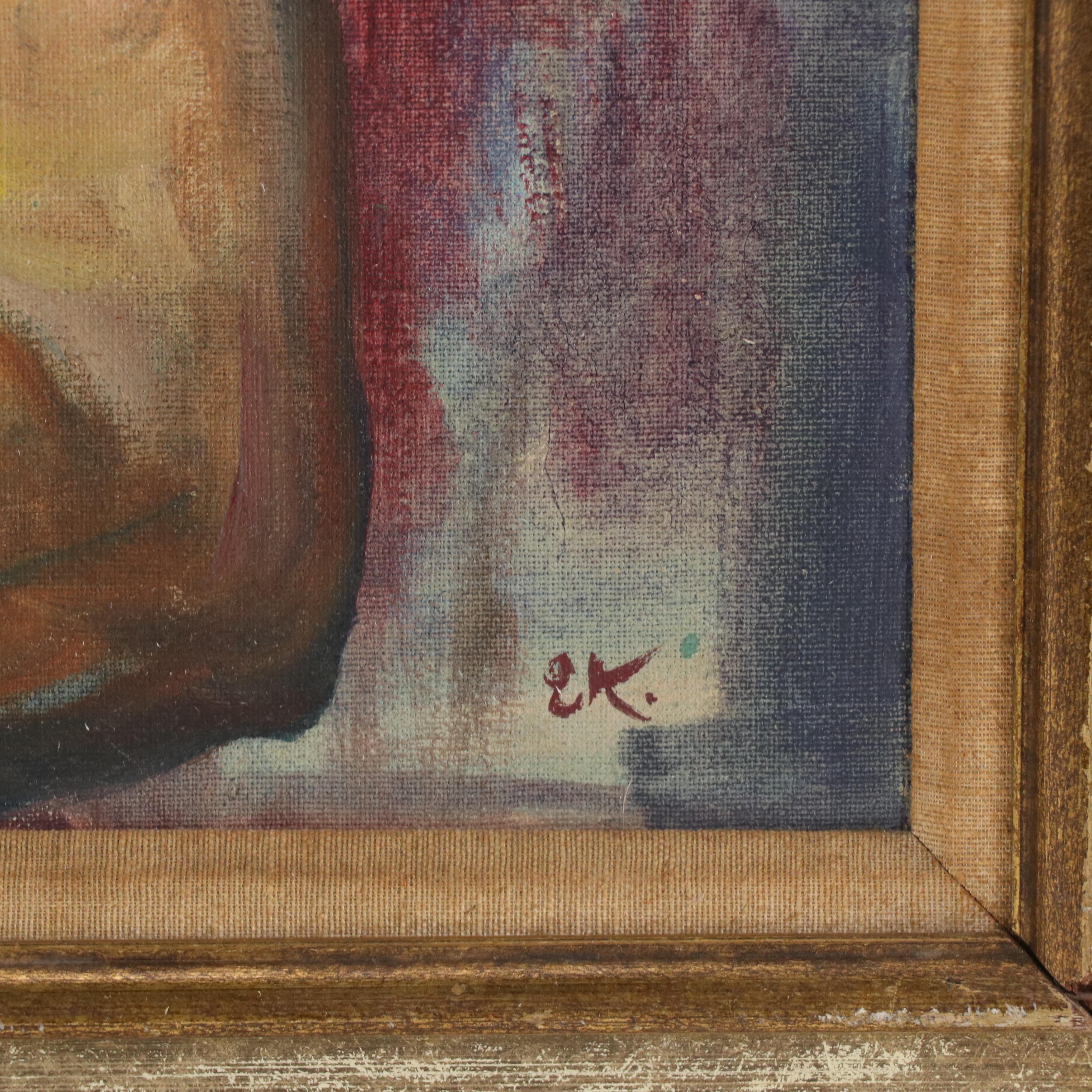 Elisabeth Karlinsky Scherfig Self-Portrait Oil Painting, Circa 1929 | EBTH