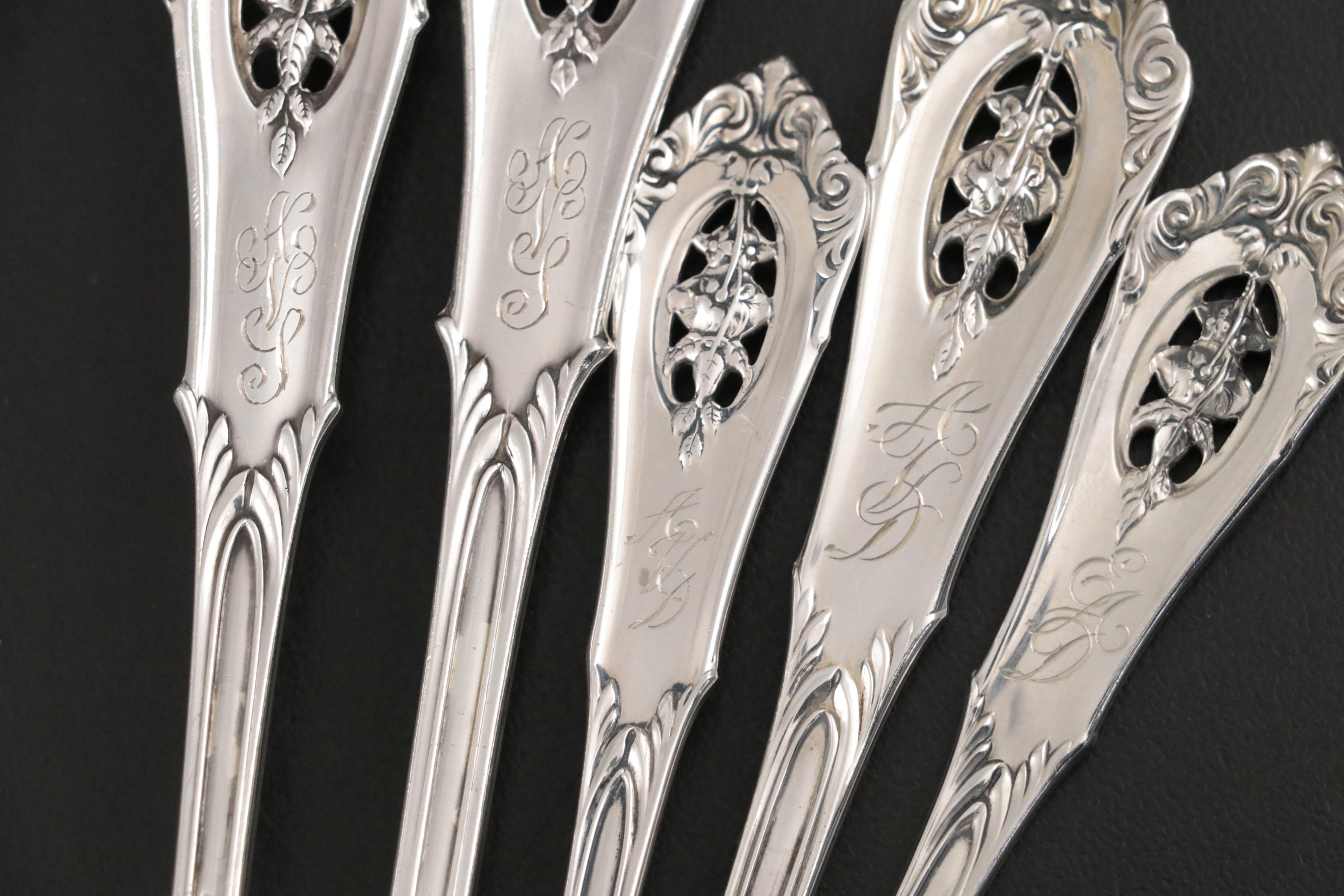 Wallace "Rose Point" Sterling Silver Flatware with Serving Utensils | EBTH