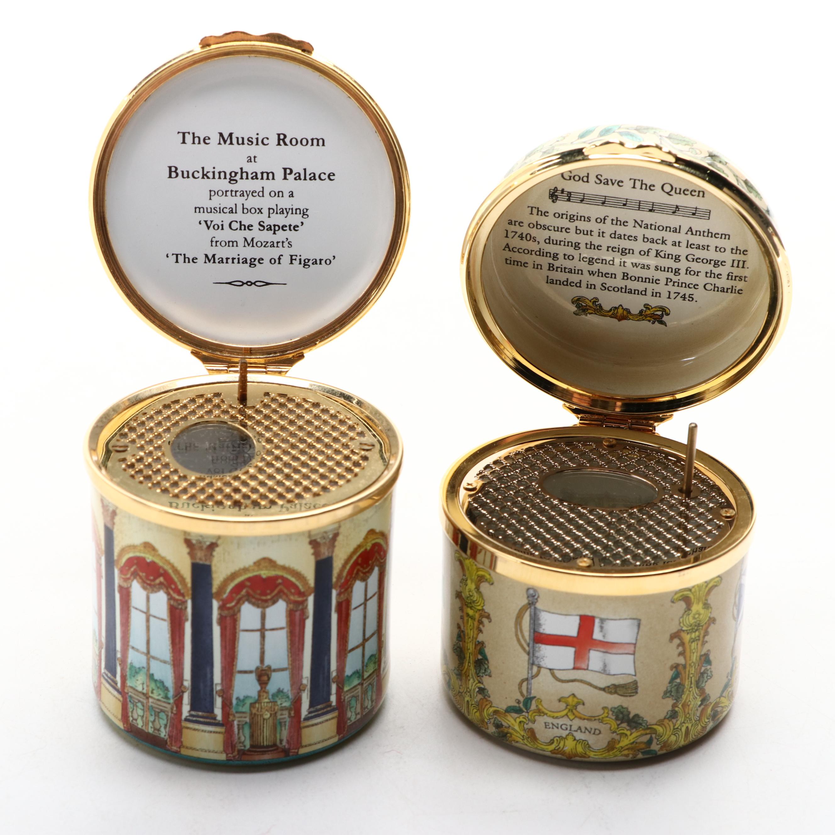 Halcyon Days "The Music Room..." and Other Enameled Musical Box | EBTH