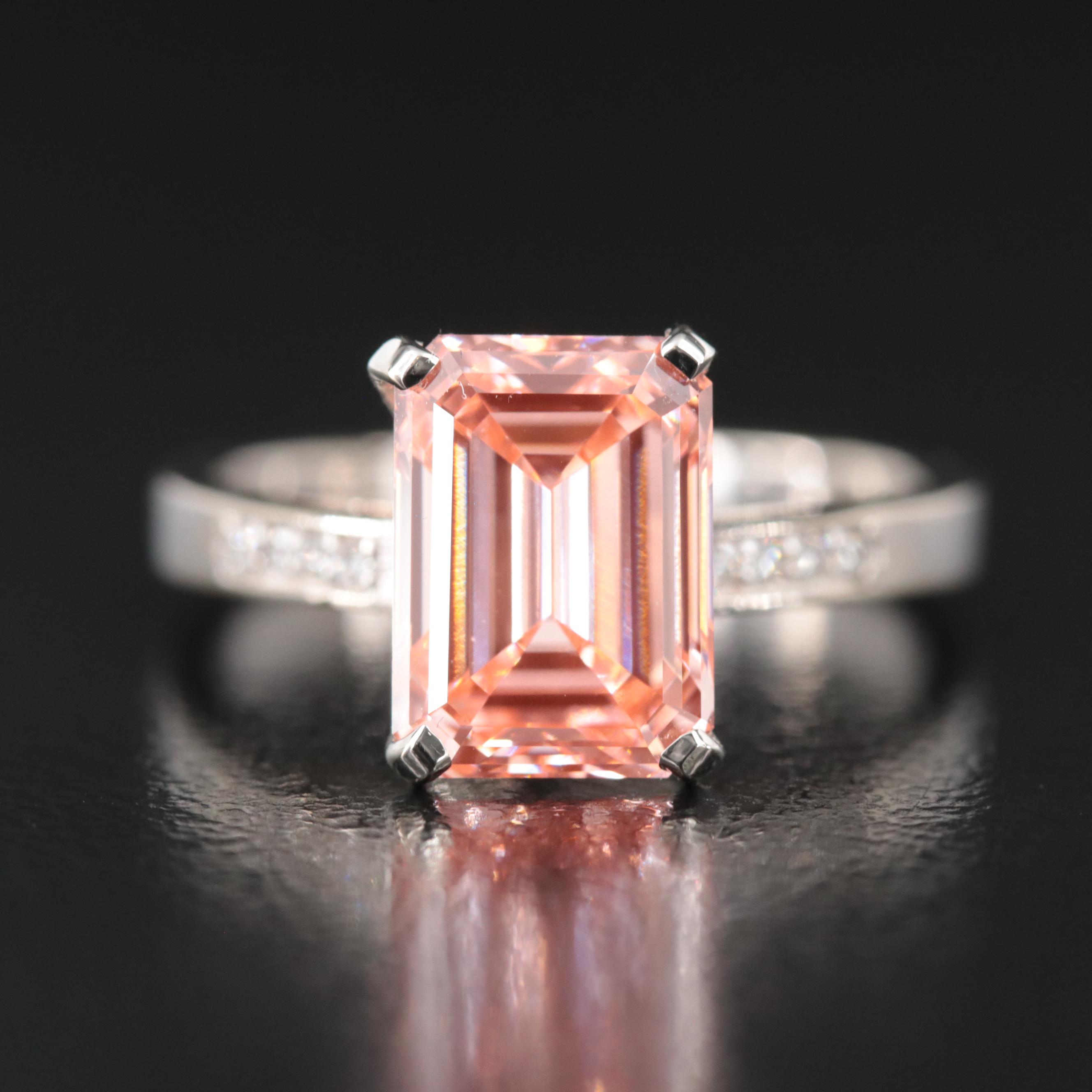 18K 2.96 CTW (Origin Undetermined) Fancy Deep Pink Diamond Ring | EBTH