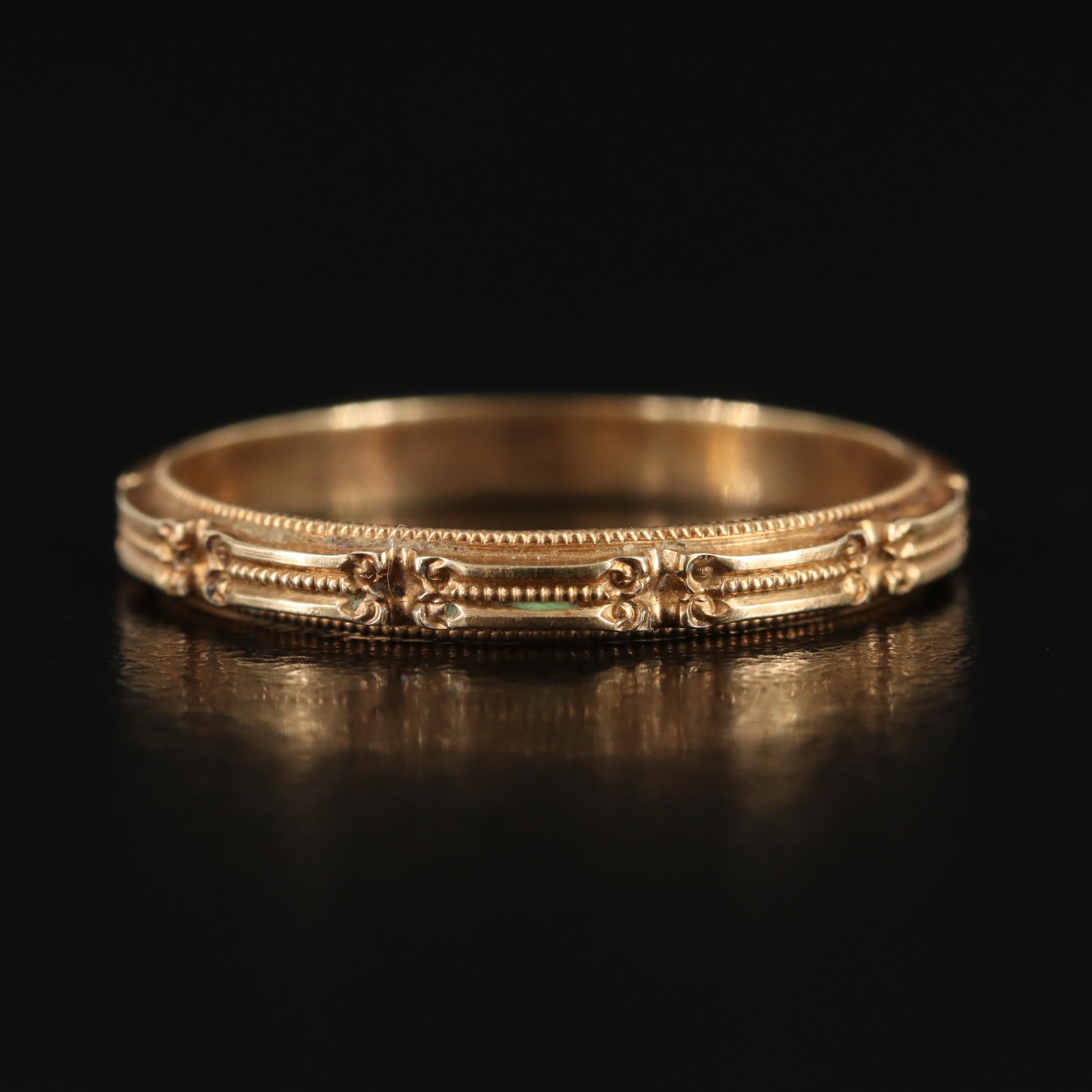 Vintage 14K Patterned Band | EBTH