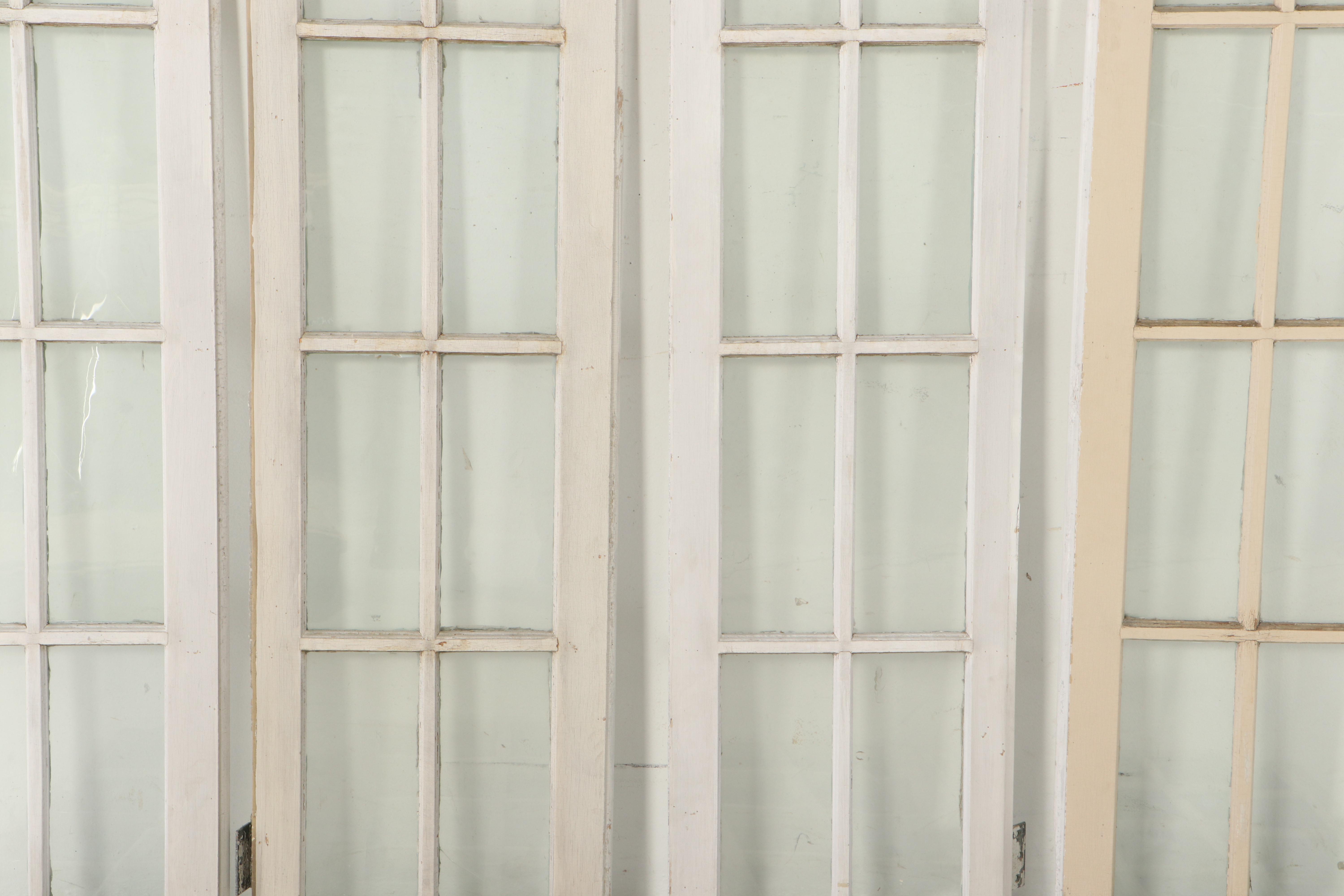 Eight Wood Framed Eight-Pane Glass Windows, 20th Century | EBTH