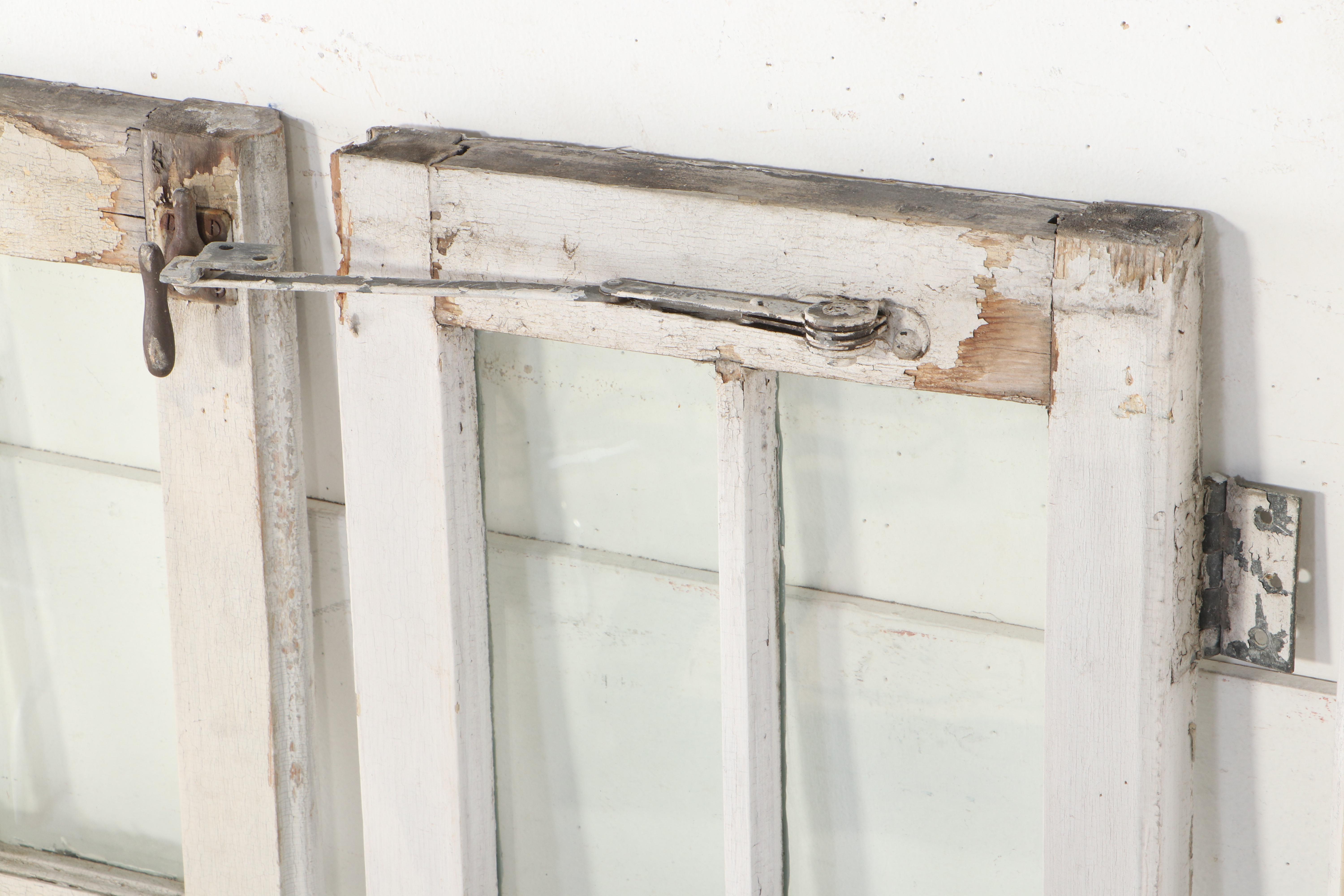 Eight Wood Framed Eight-Pane Glass Windows, 20th Century | EBTH