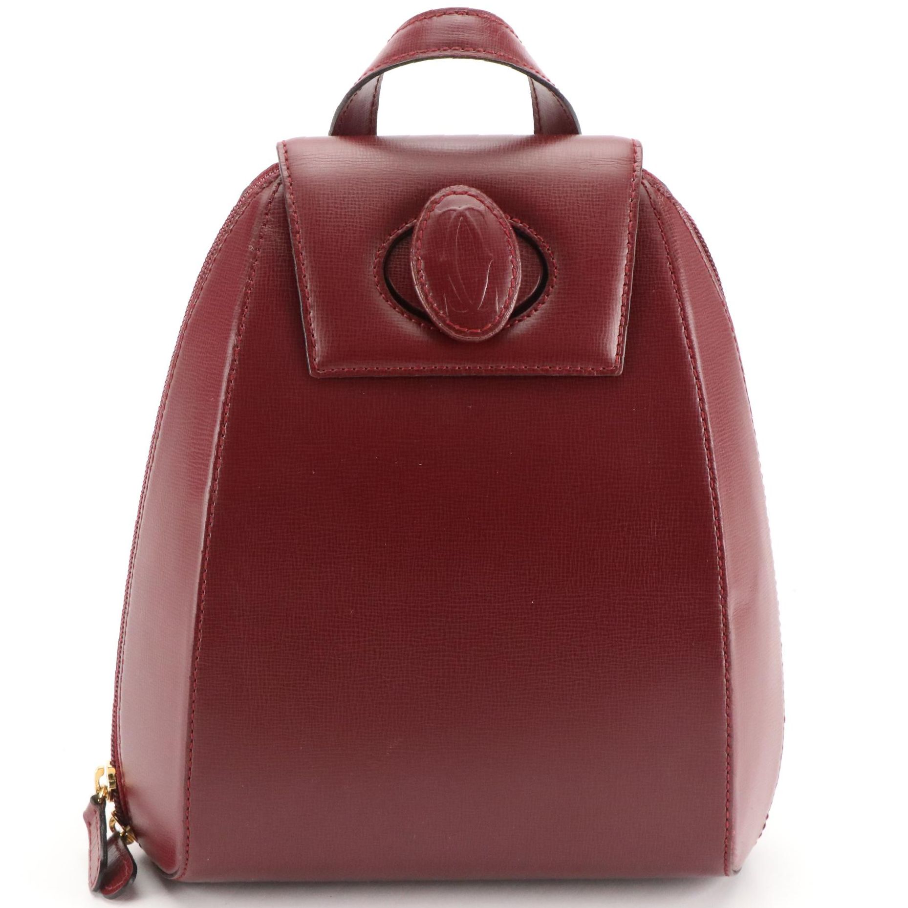 Cartier Must de Cartier Bordeaux Leather Mini Backpack in Box ...