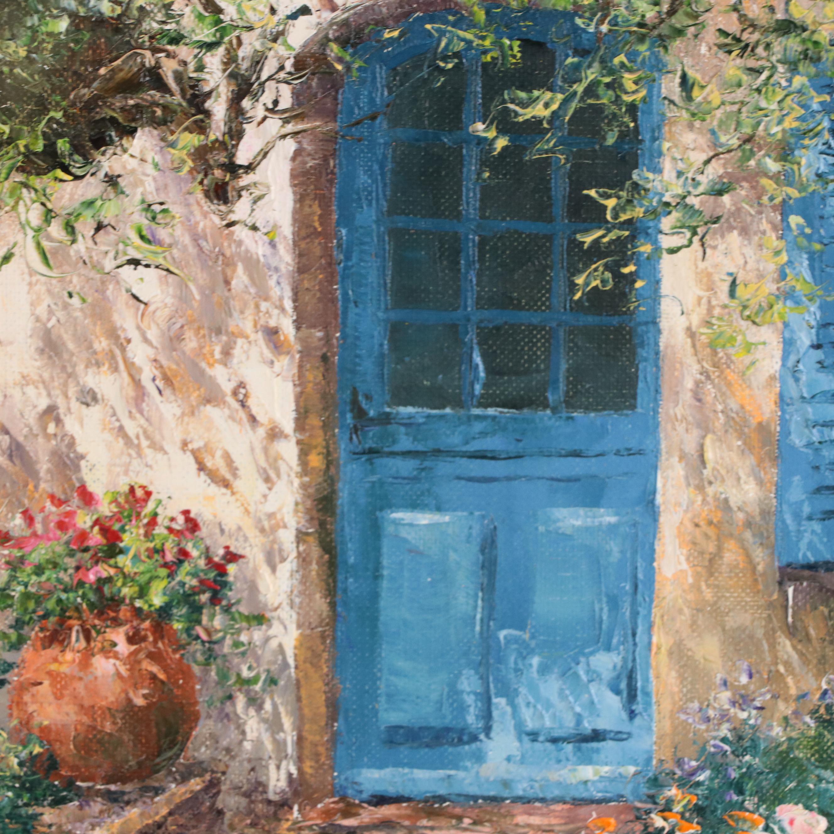 Roger Bolzonello Garden Landscape Oil Painting | EBTH