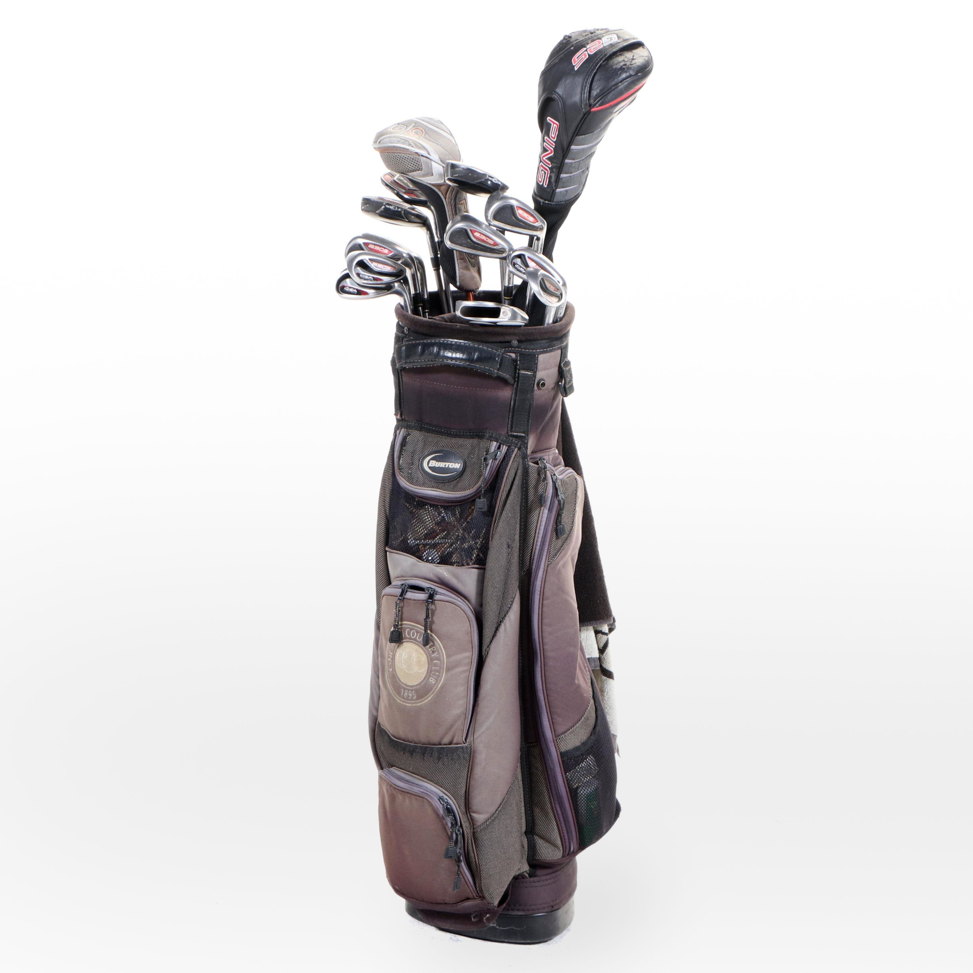 Burton Golf Bag With Adams Idea Golf Clubs, Nike Driver and Towel | EBTH